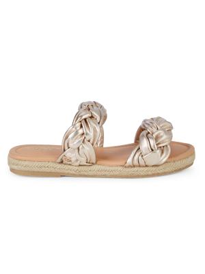 Sam Edelman Noreene Braided Leather Slides on SALE | Saks OFF 5TH
