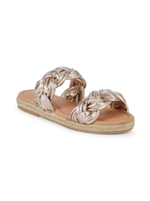 Sam Edelman Noreene Braided Leather Slides on SALE | Saks OFF 5TH