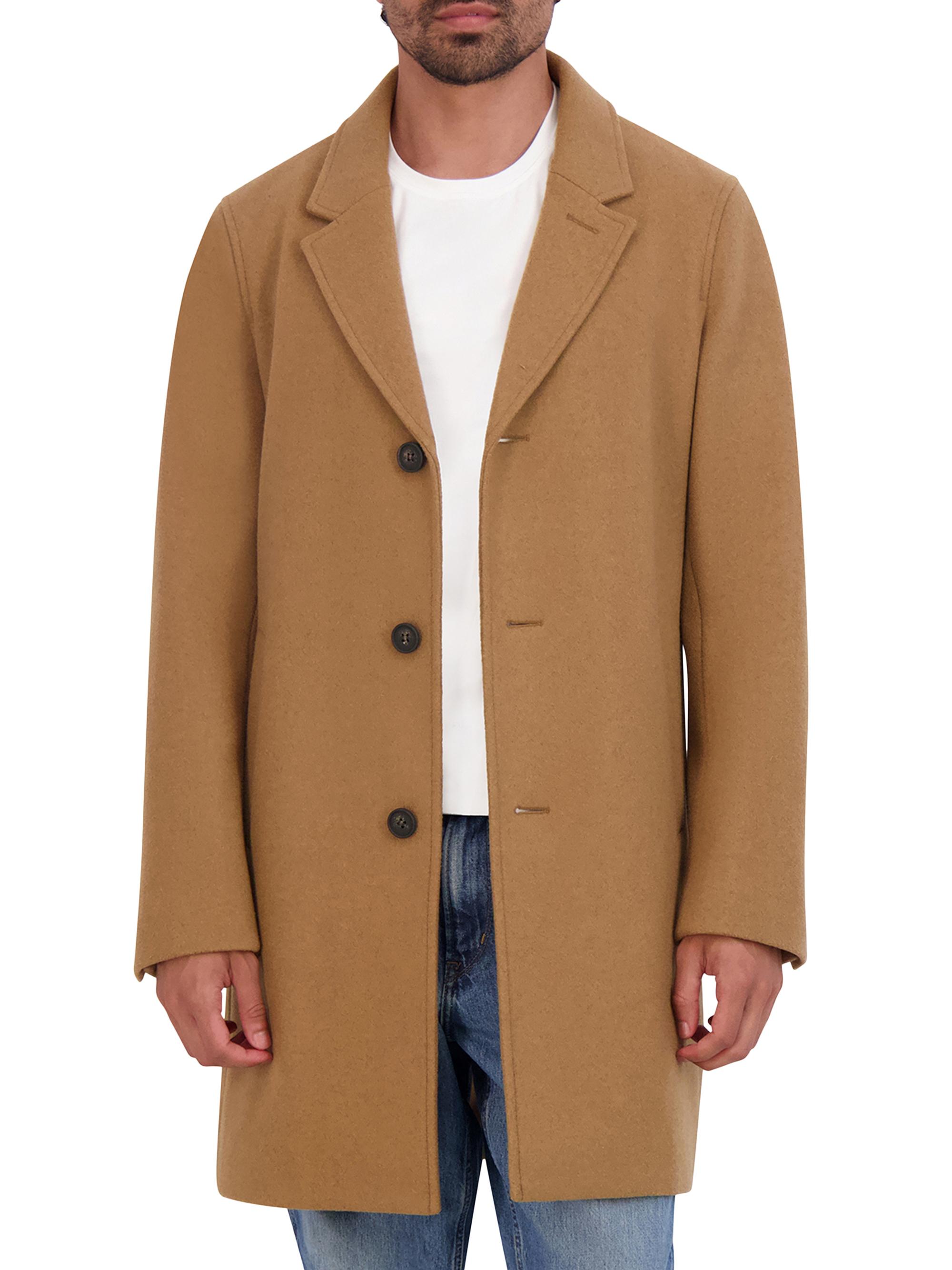 Click here for Cole Haan Mens Stretch-Wool Topcoat - Camel - Size... prices