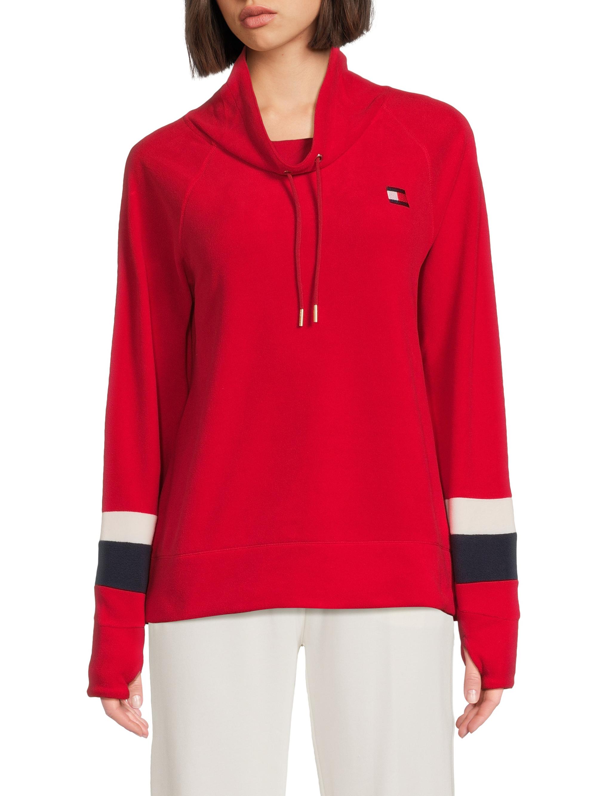 Click here for Tommy Hilfiger Womens Colorblock Logo Hoodie - Ric... prices