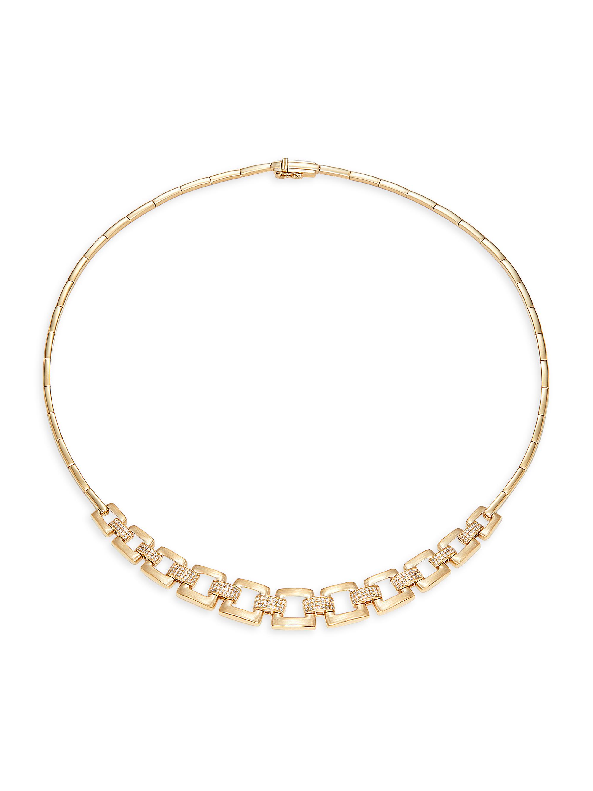 Click here for Effy Womens 14K Yellow Gold & 0.80 TCW Diamond Nec... prices