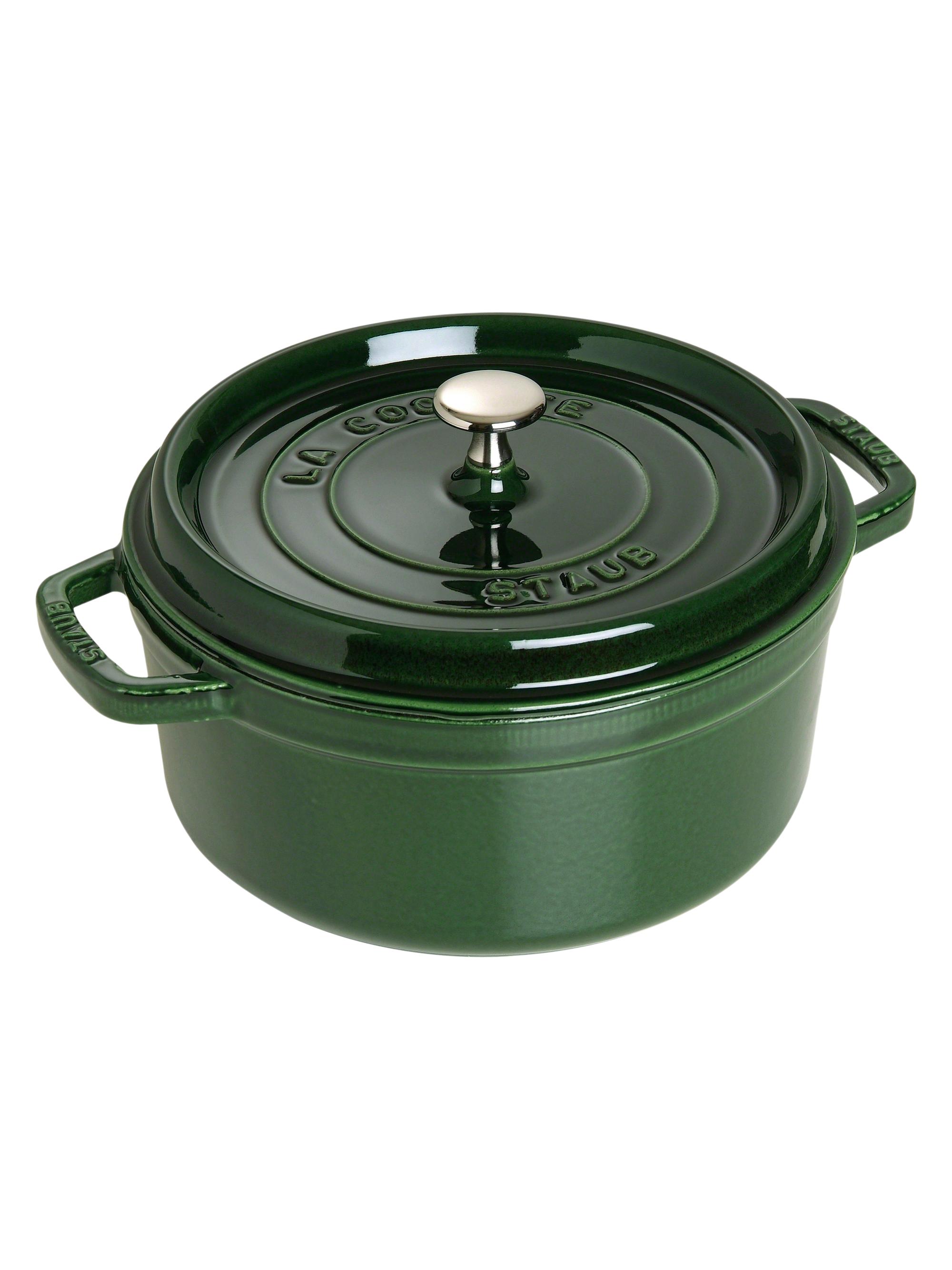 Staub 3.91 Quart Round Cast Iron Cocotte - Basil