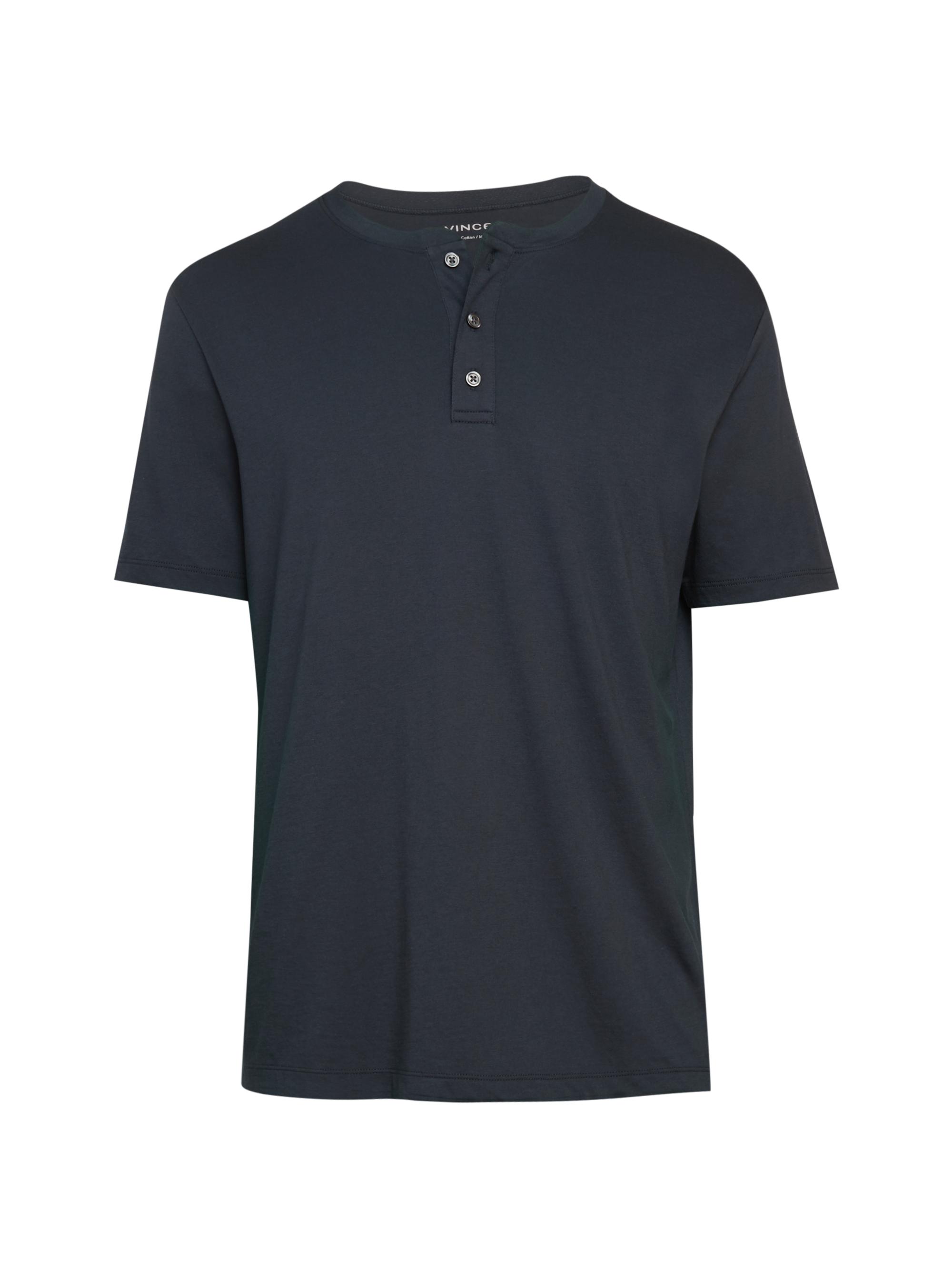 Click here for Vince Mens Pima Cotton Henley - Coastal Blue - Siz... prices