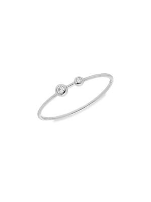 Nephora 14K White Gold Diamond Bezel Ring on SALE | Saks OFF 5TH