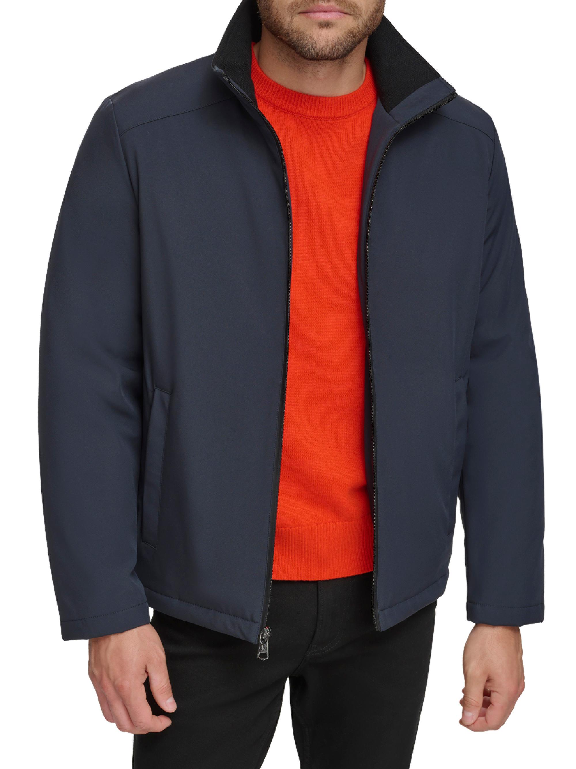 Click here for Calvin Klein Mens Classic Midweight Stand Collar J... prices