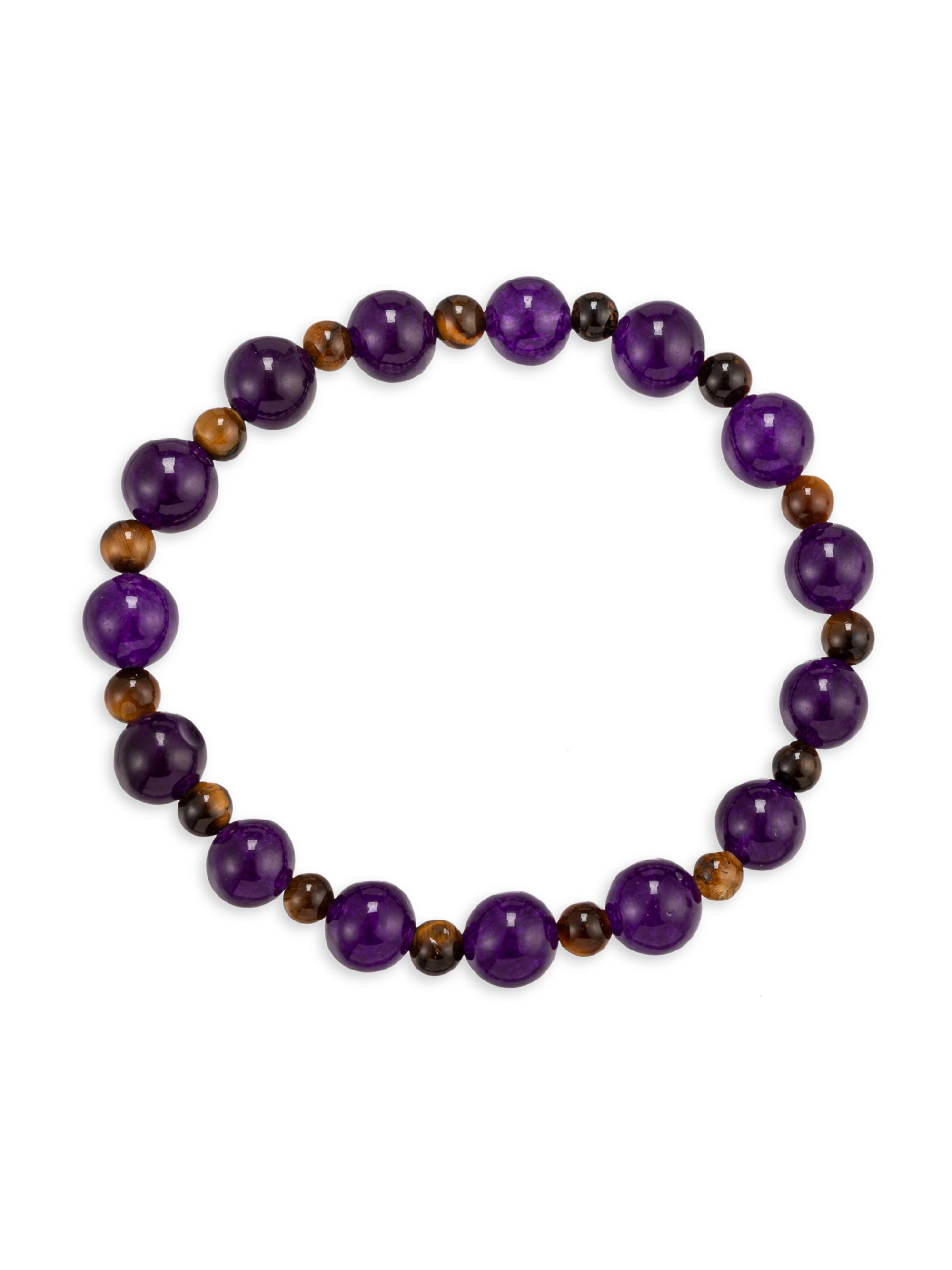 Click here for Eye Candy LA Mens Jackson Lapis & Tiger Eye Beaded... prices