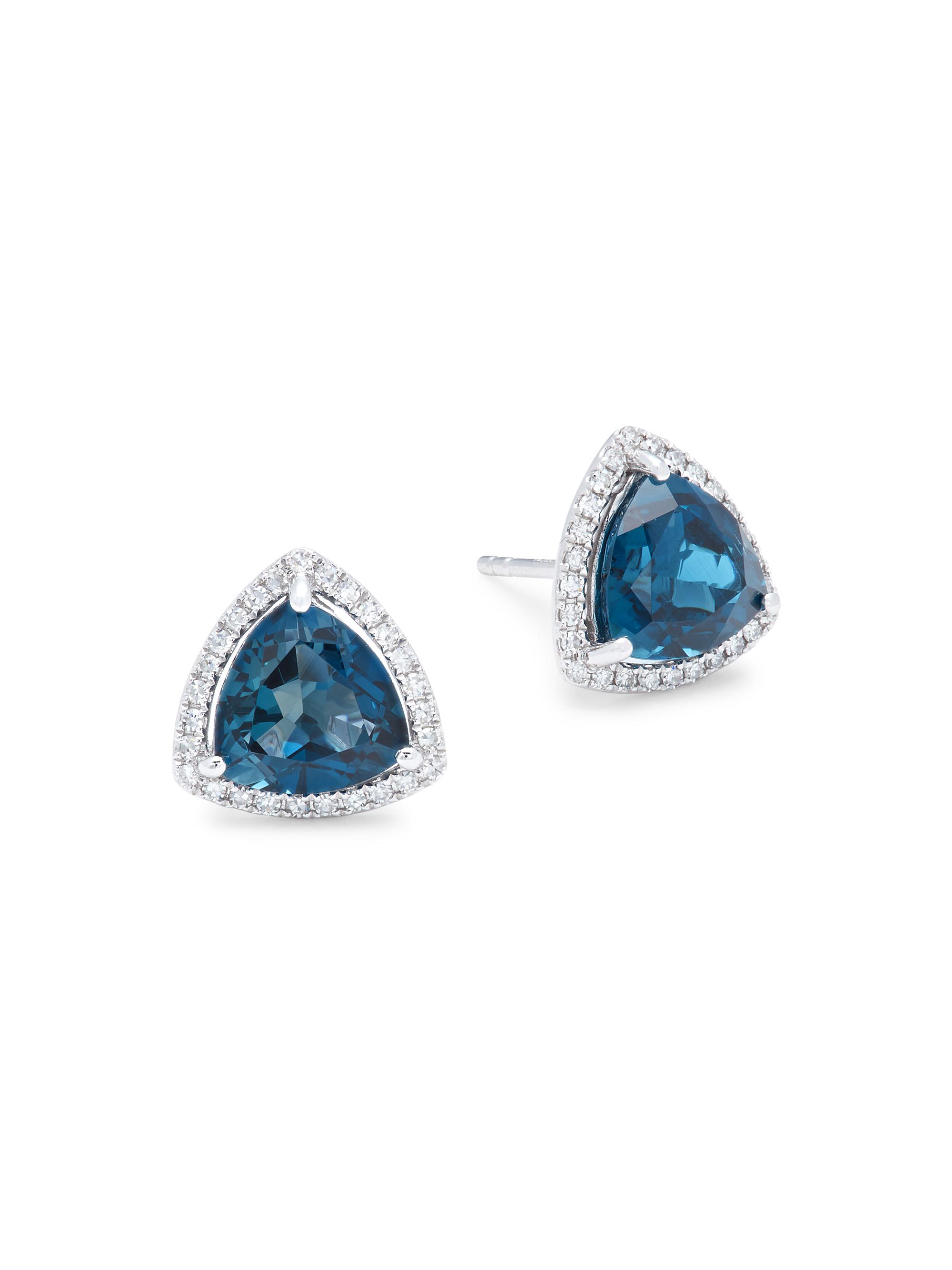 Click here for Effy Womens 14K White Gold  London Blue Topaz & 0.... prices