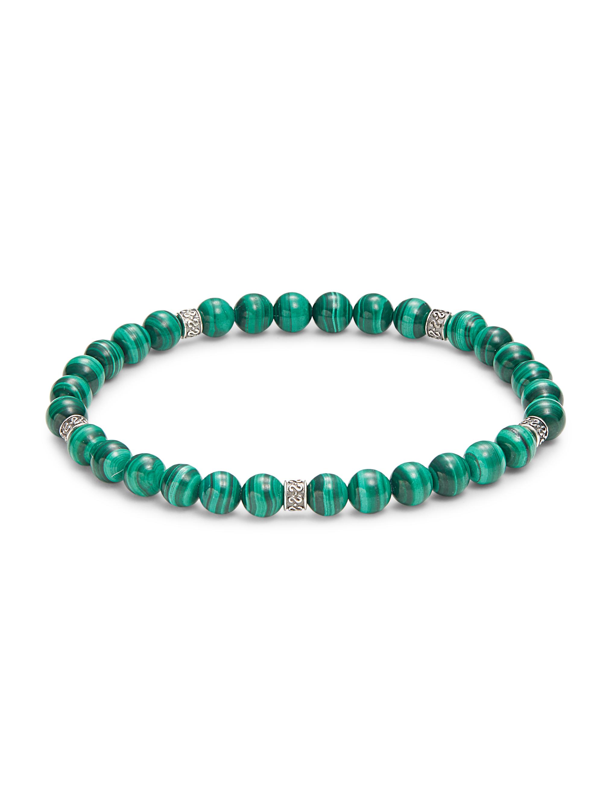Click here for Effy Mens Sterling Silver & Malachite Beaded Brace... prices