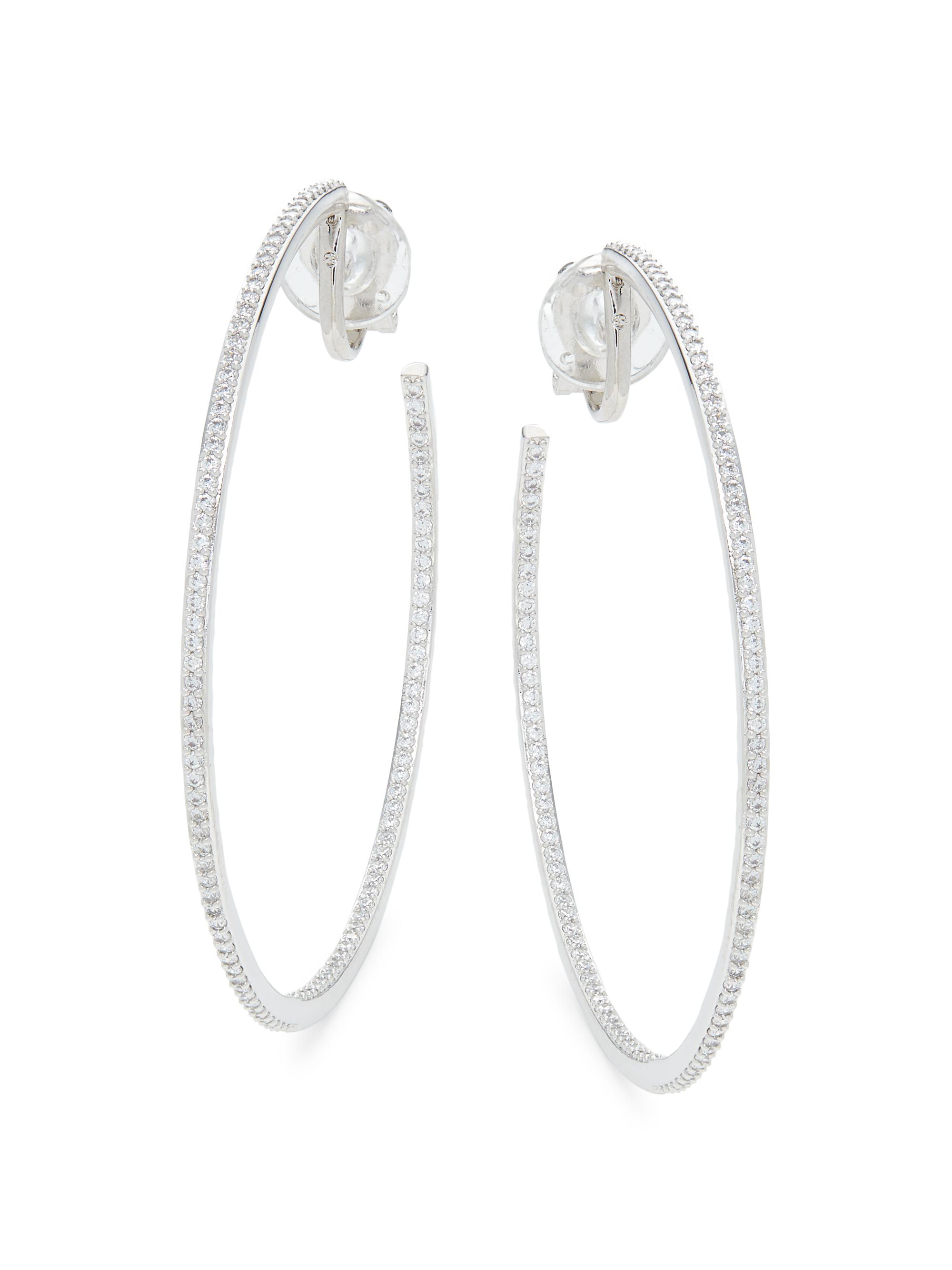 Click here for Adriana Orsini Womens Cubic Zirconia Large Hoop Cl... prices