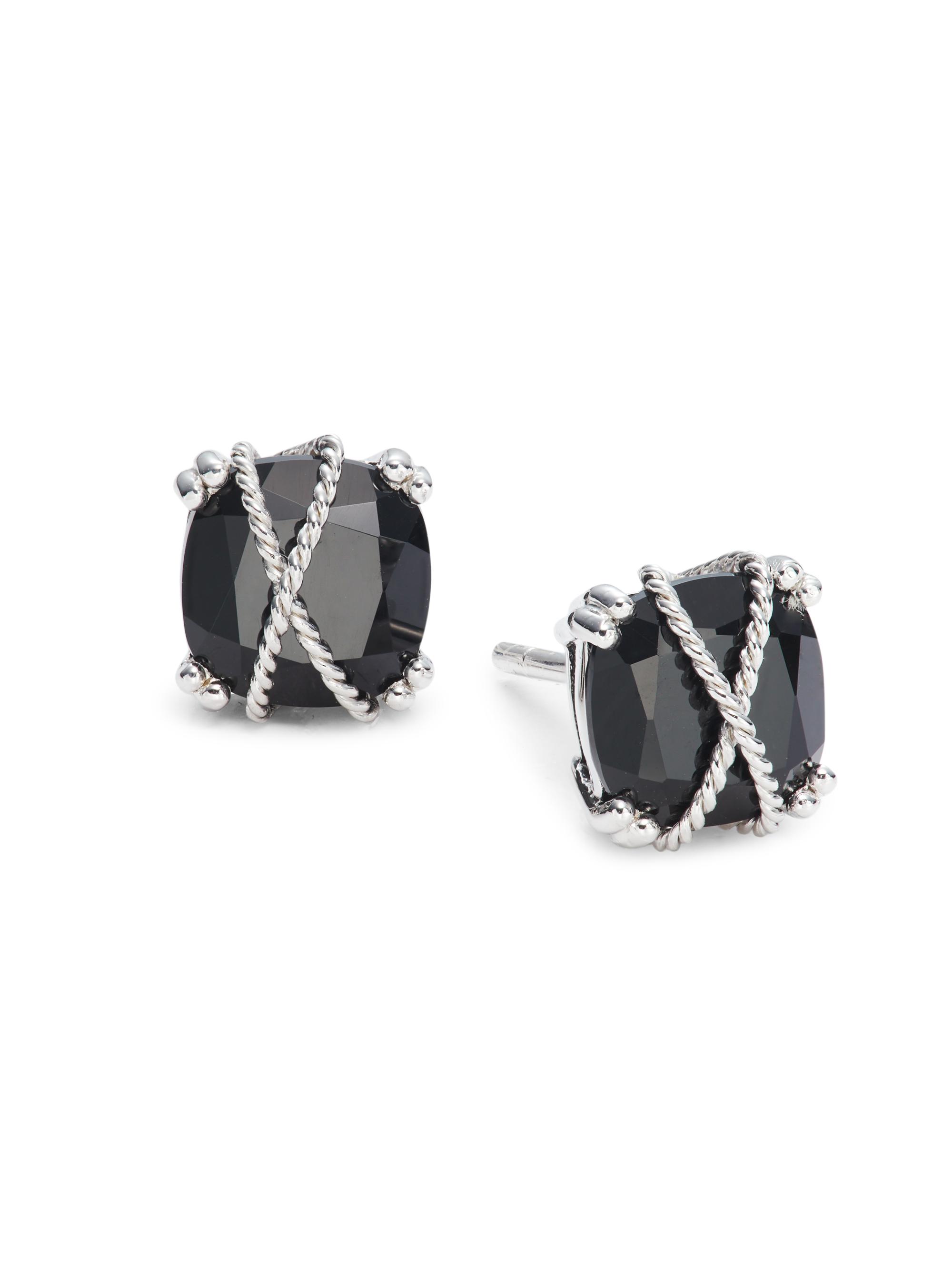 Click here for Effy Womens Sterling Silver & Onyx Stone Earrings prices