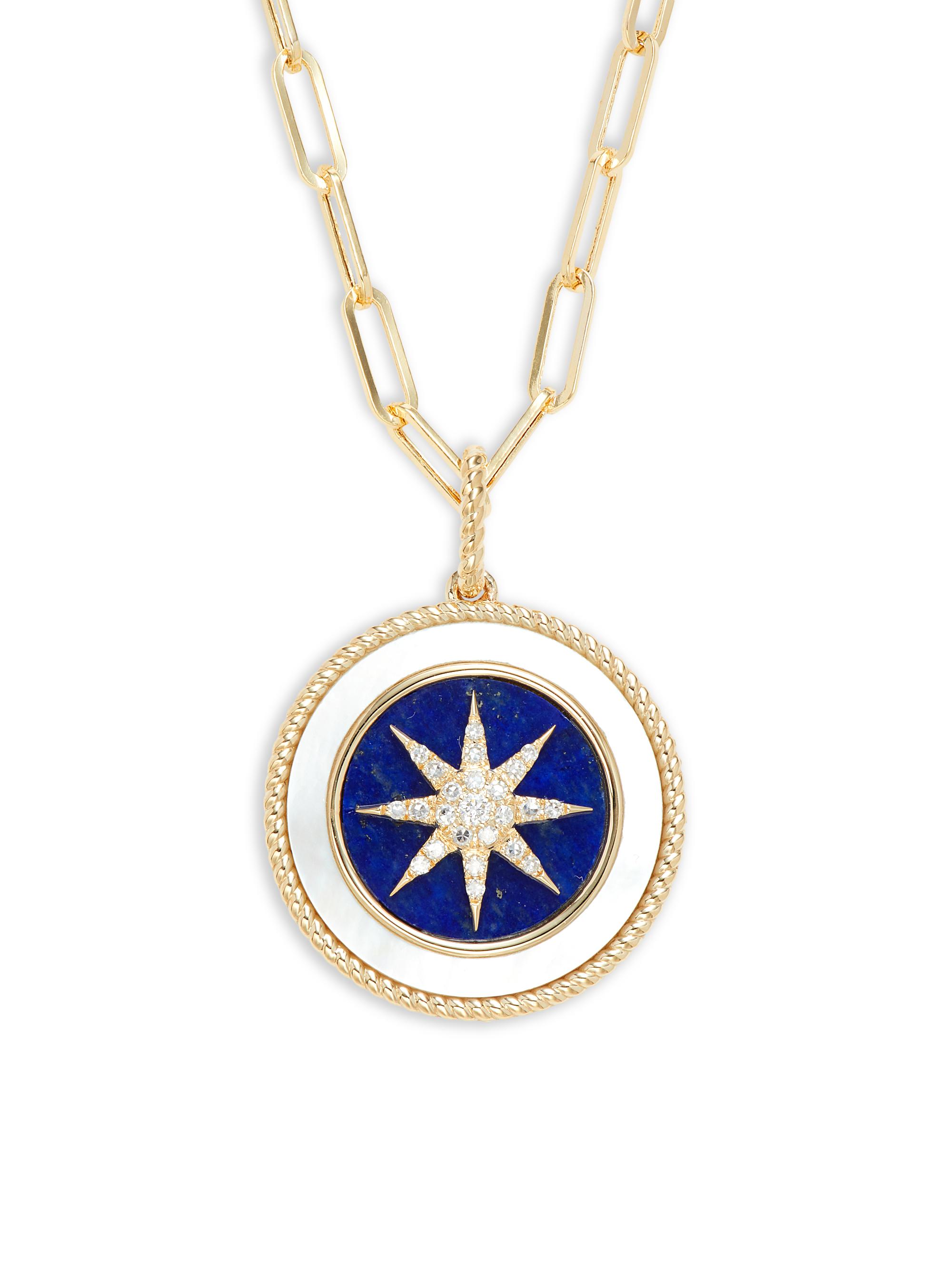 Click here for Effy Womens 14K Yellow Gold  Lapis  Mother-of-Pear... prices