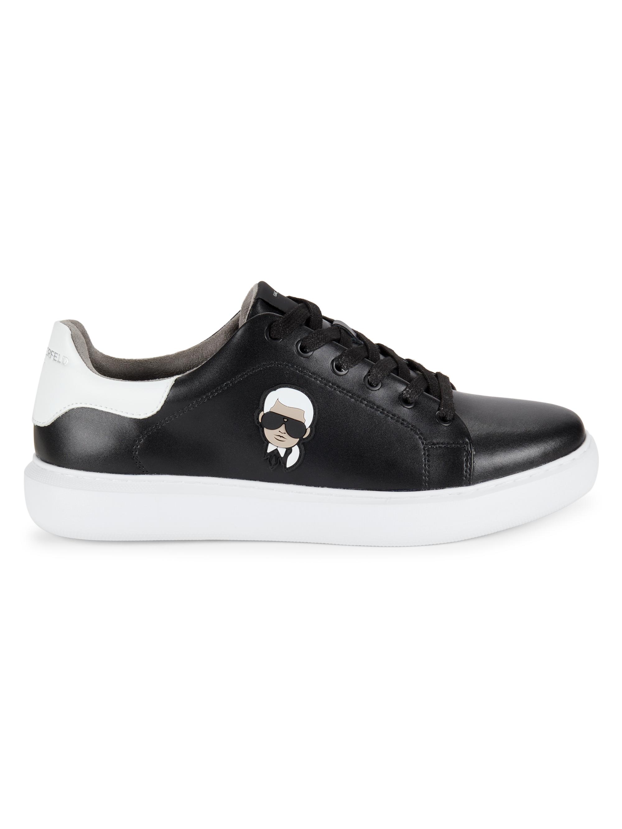 Click here for Karl Lagerfeld Mens Karl Head Sneakers - Black prices