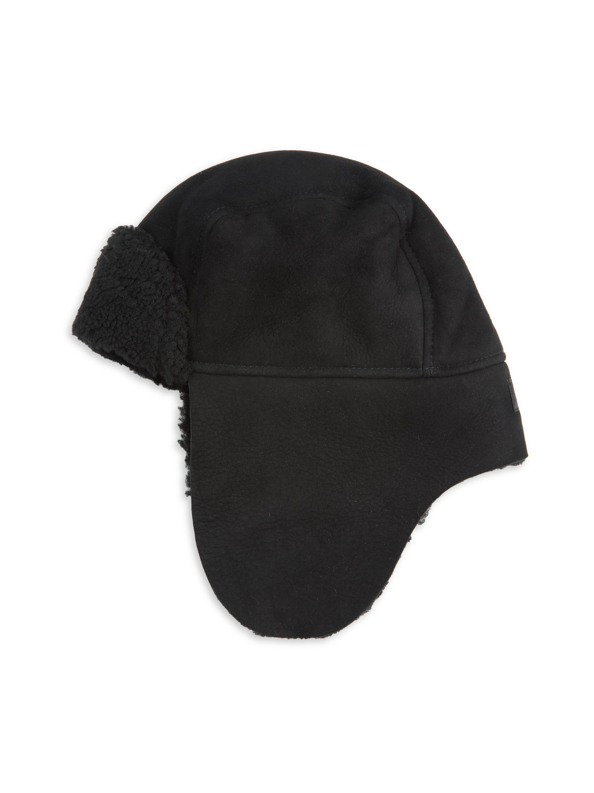 Click here for Ugg Kids Shearling Trapper Hat - Black - Size 4-6 prices