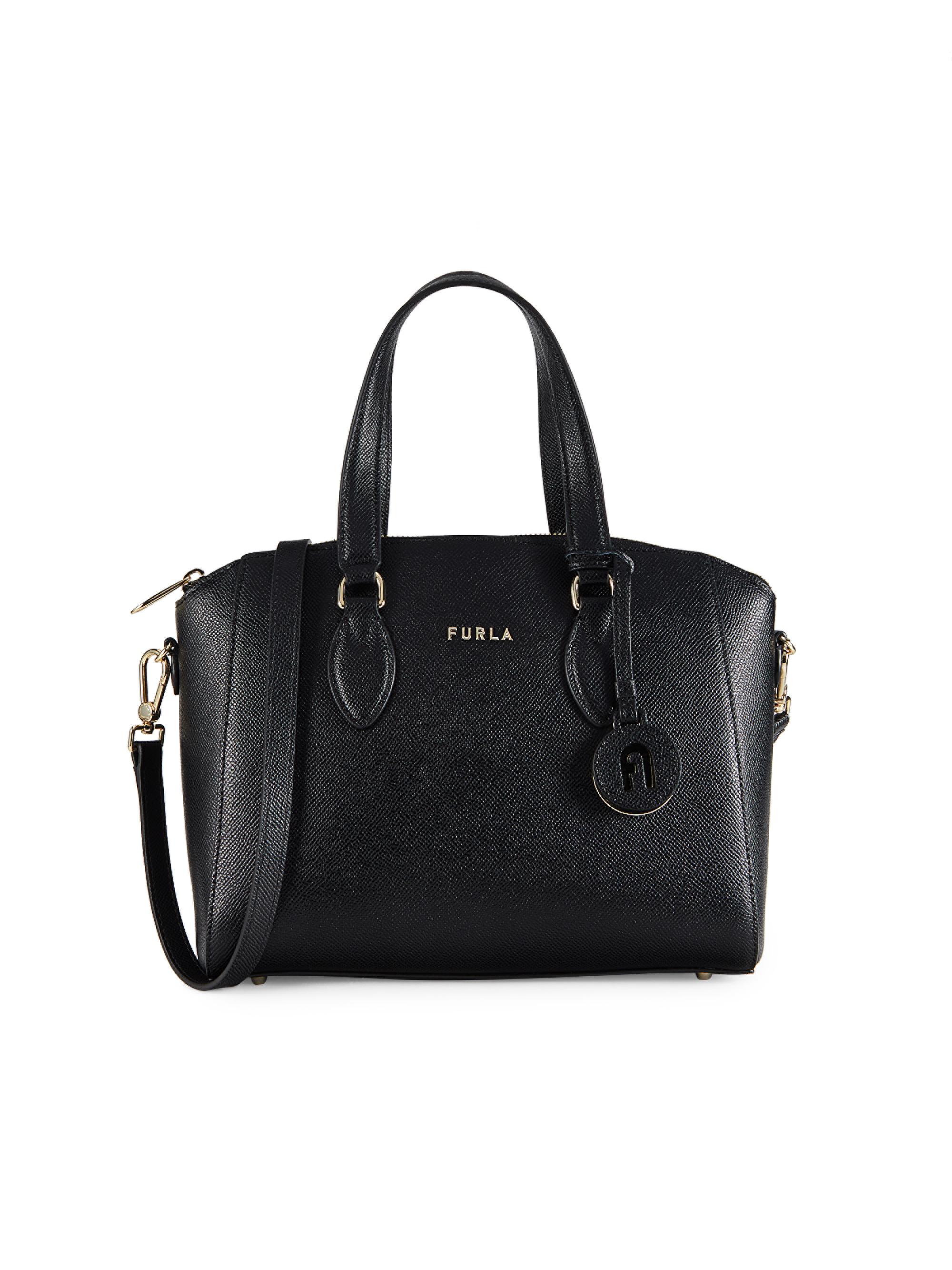 Click here for Furla Womens Leather Top Handle Bag - Nero prices
