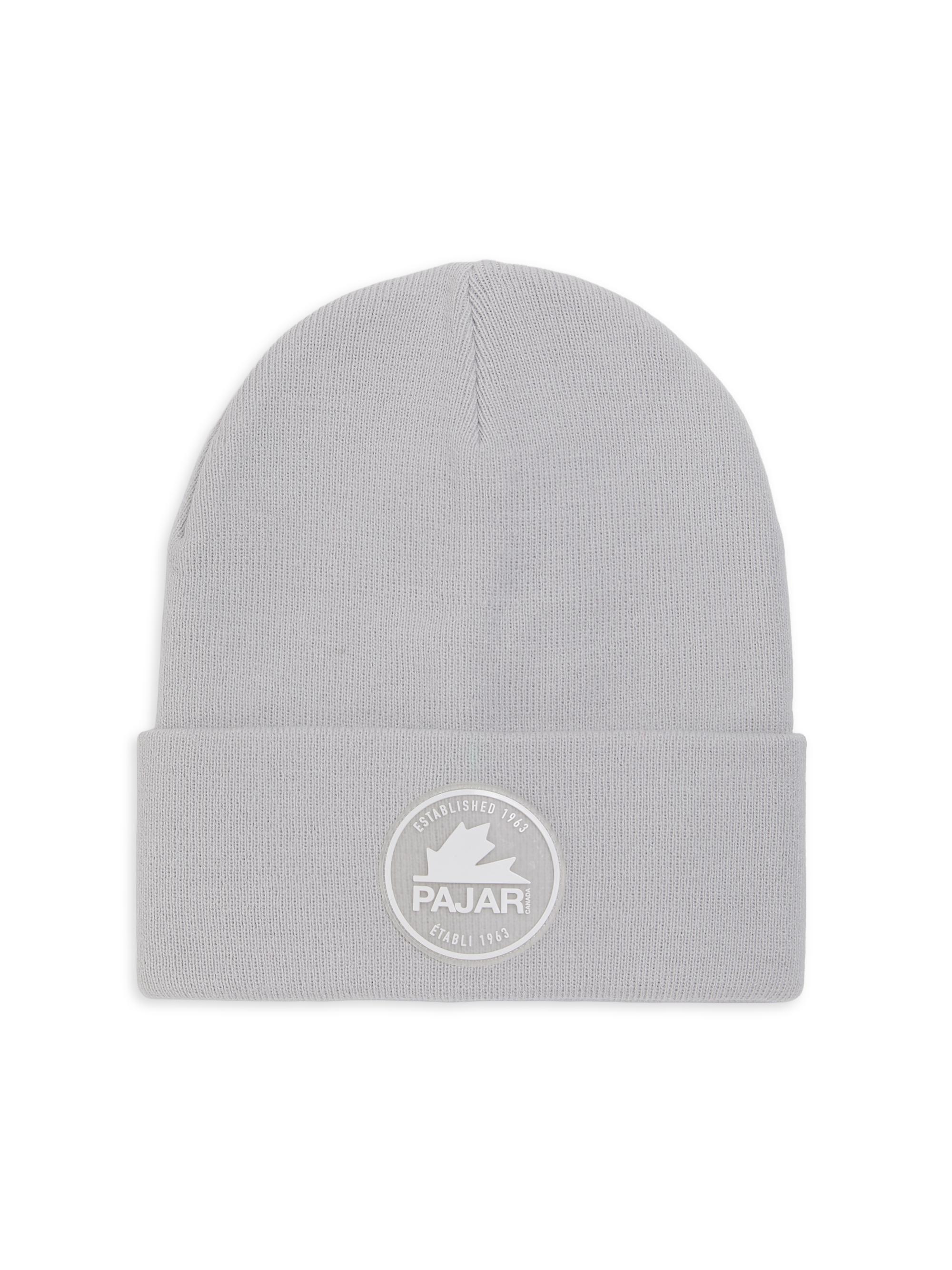 Click here for Pajar Mens Ribbed Logo Beanie - Silver prices
