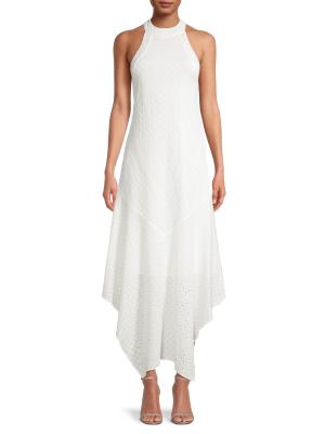 Fame and Partners The Natala Eyelet Handkerchief Hem Dress on SALE ...