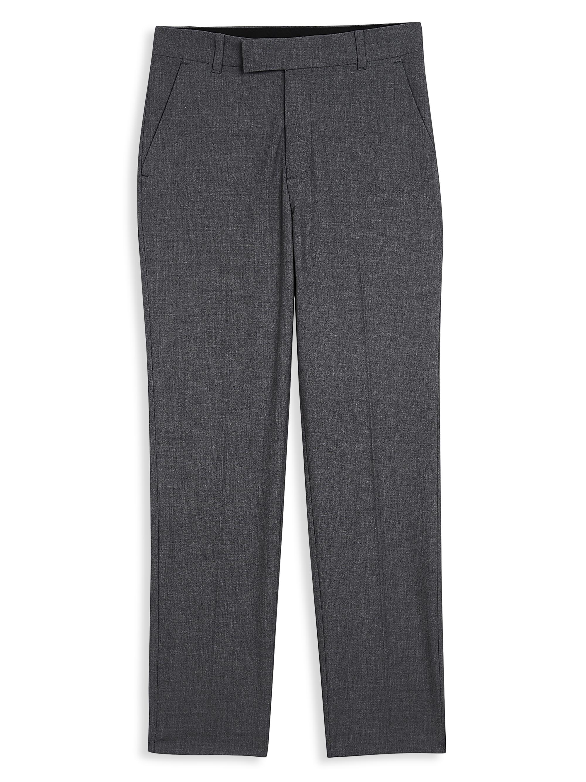 Calvin Klein Big Boys Slim Fit Machine Washable Stretch Suit Pants - Oxford Grey