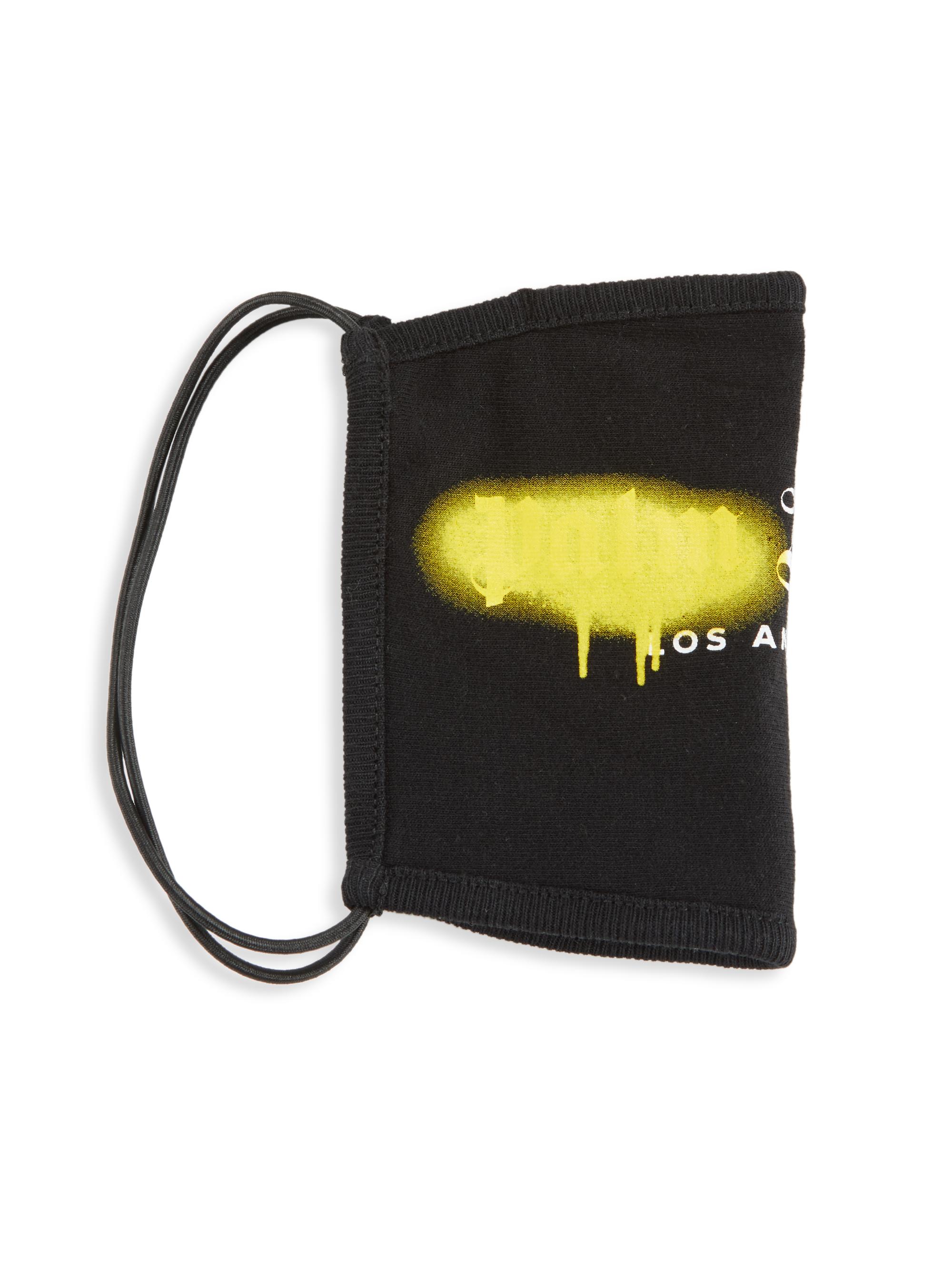 Click here for Palm Angels Sprayed Logo Mask - Black prices