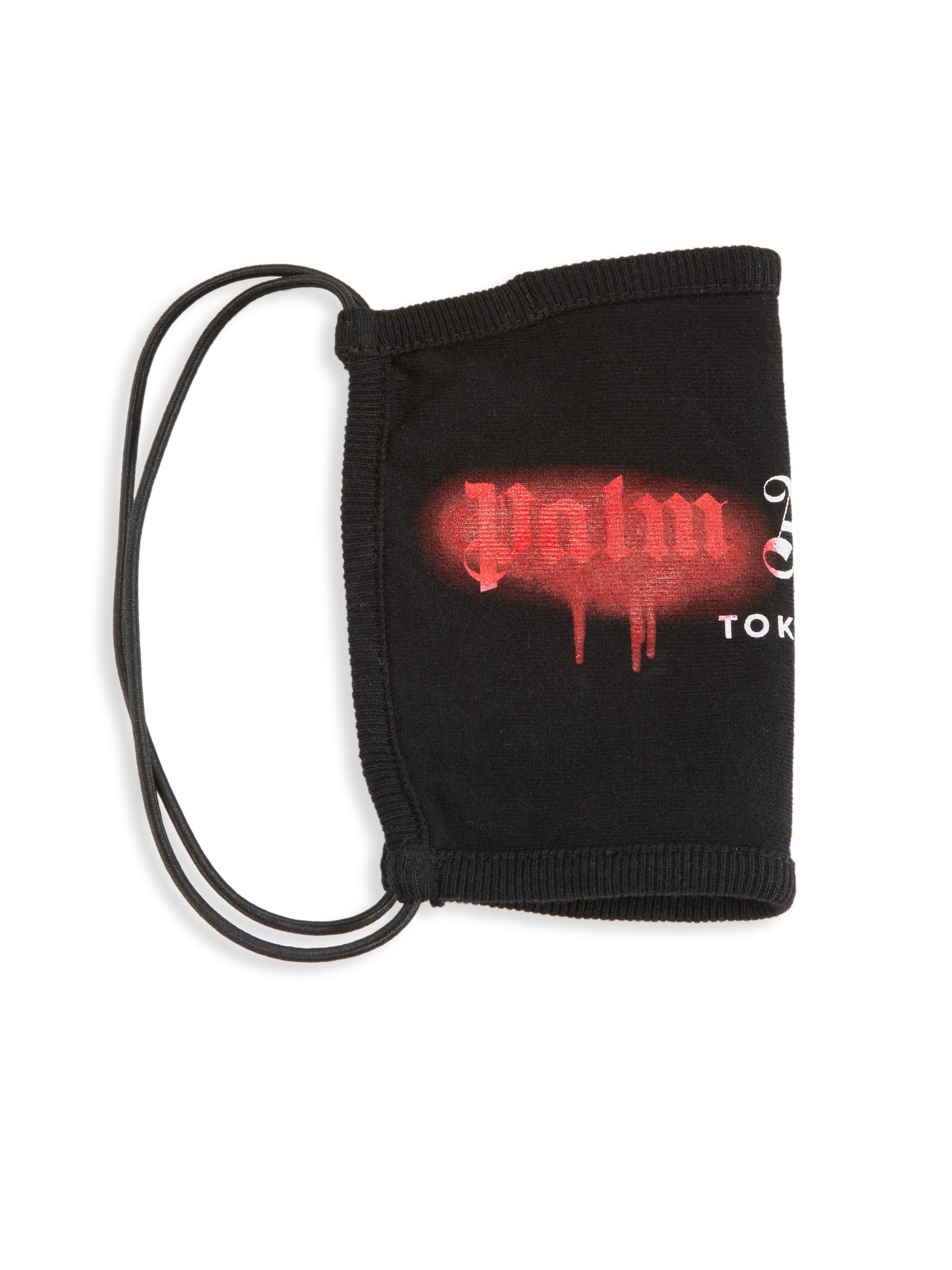Click here for Palm Angels Sprayed Logo Mask - Black Red prices