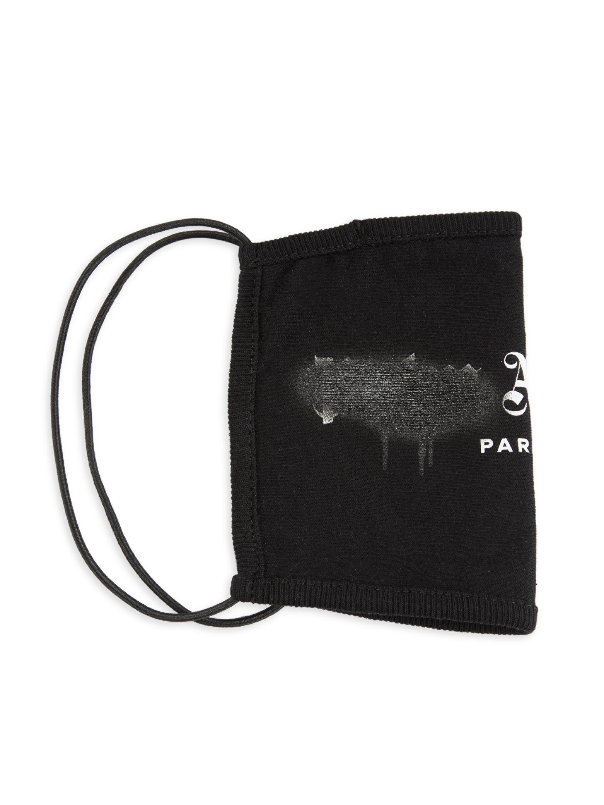 Click here for Palm Angels Sprayed Logo Face Mask - Black prices