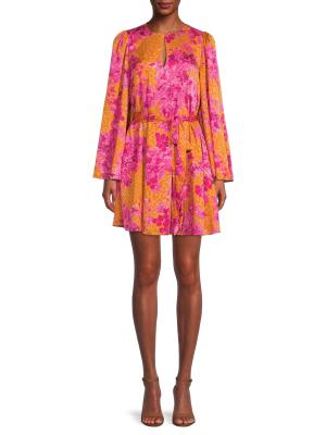 Ted Baker Metropolis Floral Print Belted Mini Dress on SALE | Saks OFF 5TH