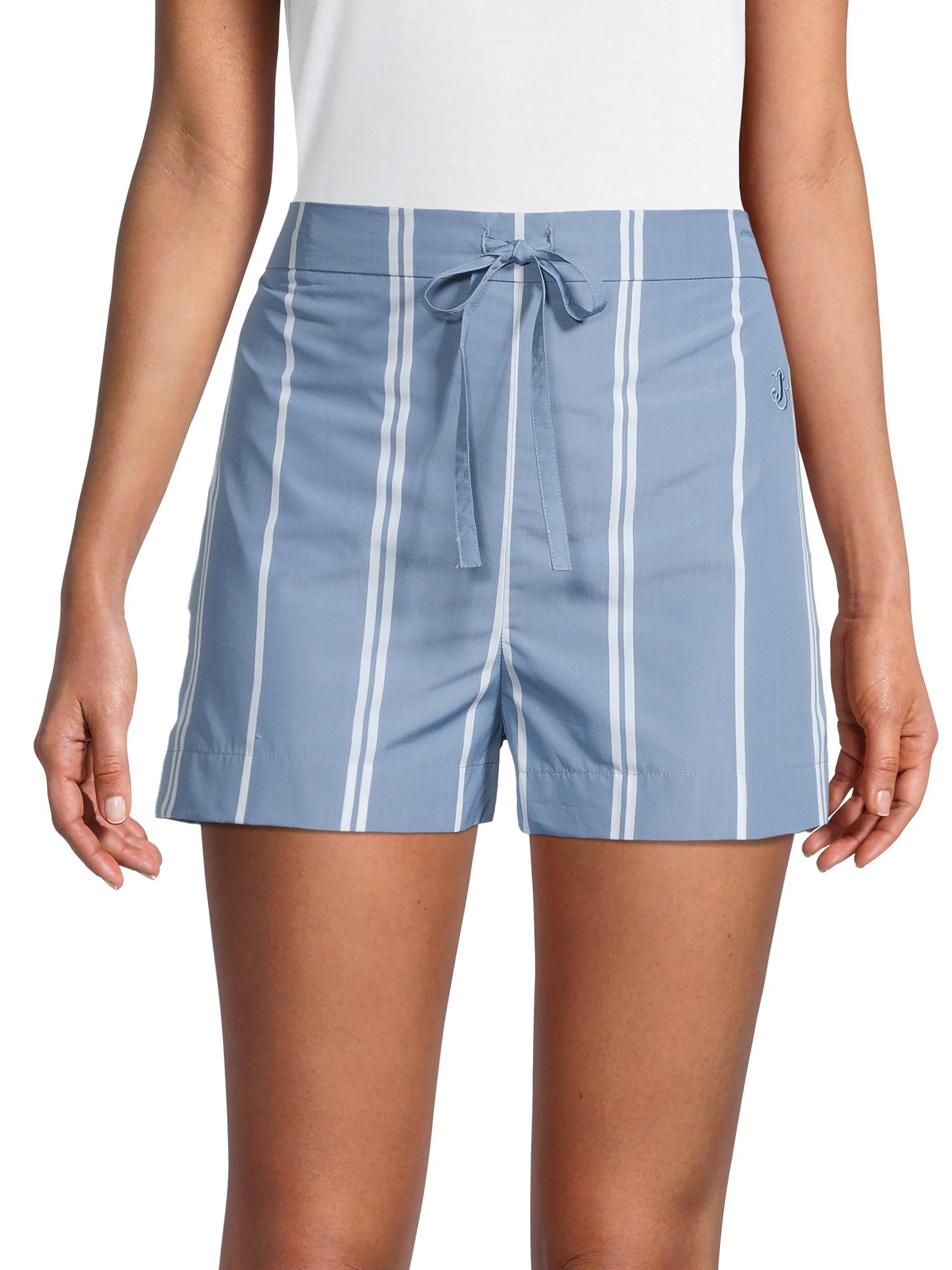 Click here for Jil Sander Womens Striped Drawstring Sleep Shorts... prices