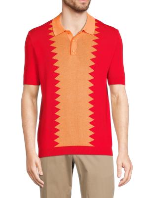 Max 'n Chester Zig Zag Knit Polo on SALE | Saks OFF 5TH