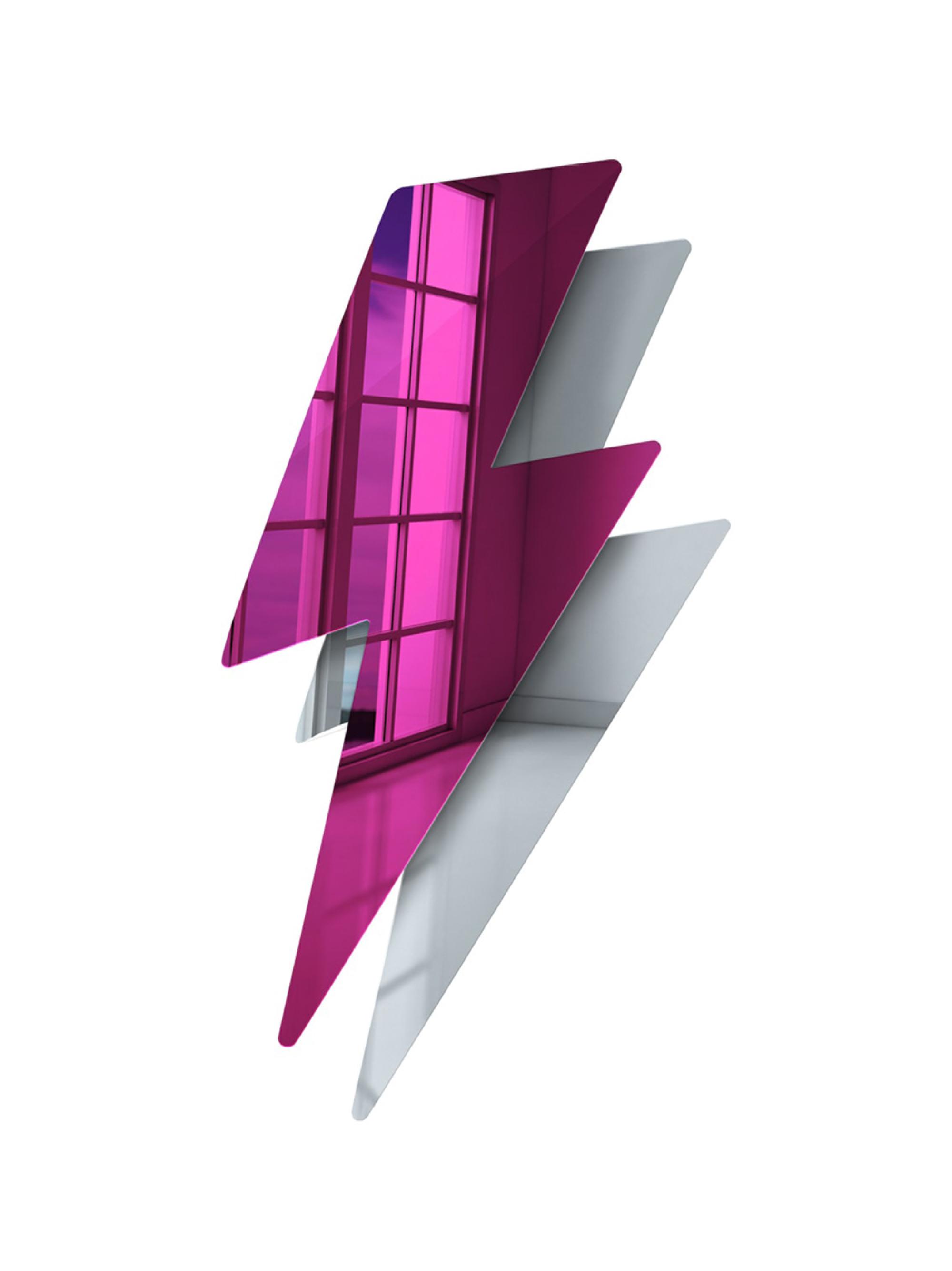 Click here for 4Artworks Lightning Bolt Wall Mirror - Pink prices