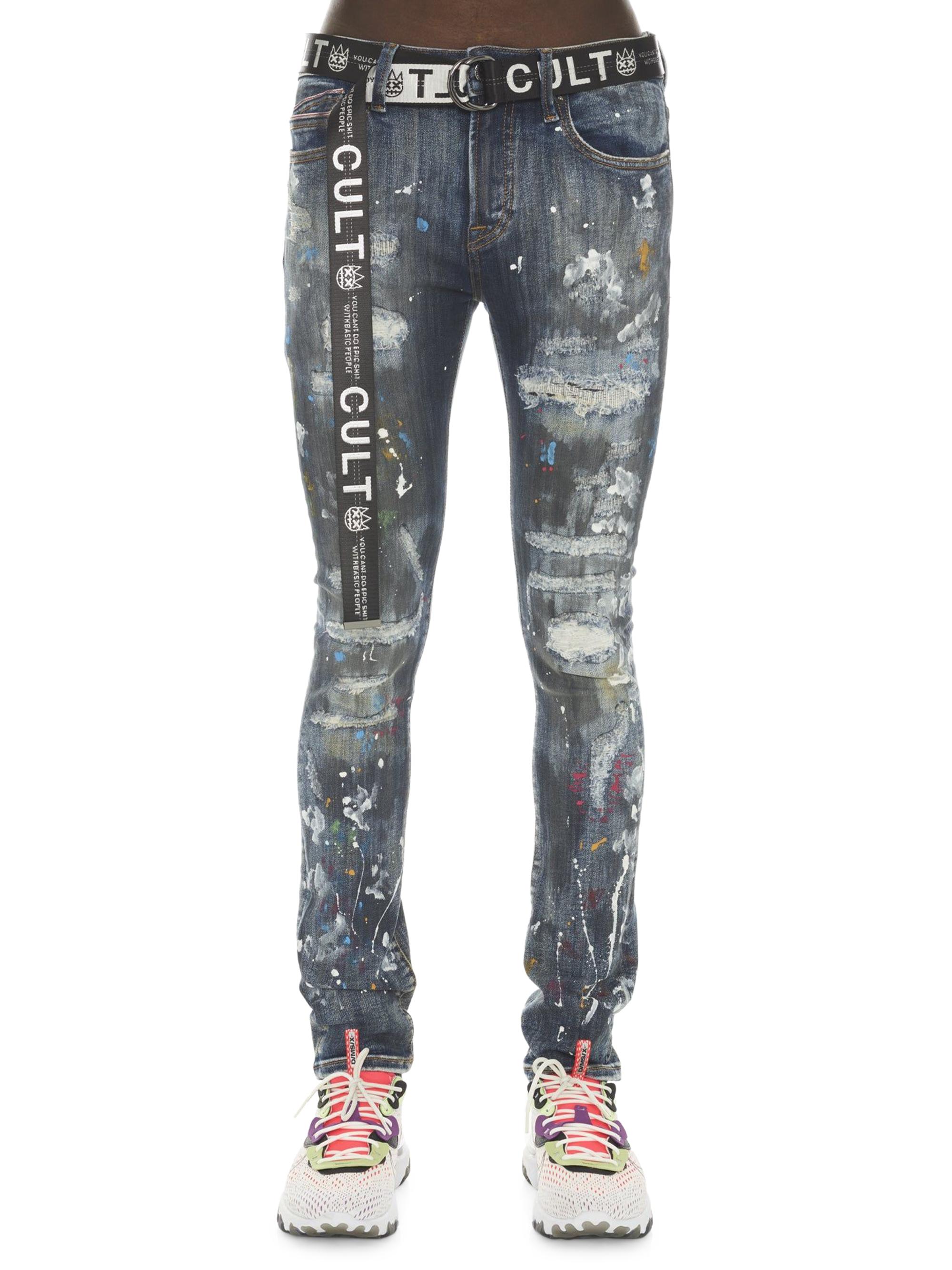 Click here for Cult Of Individuality Mens Distressed Super Skinny... prices