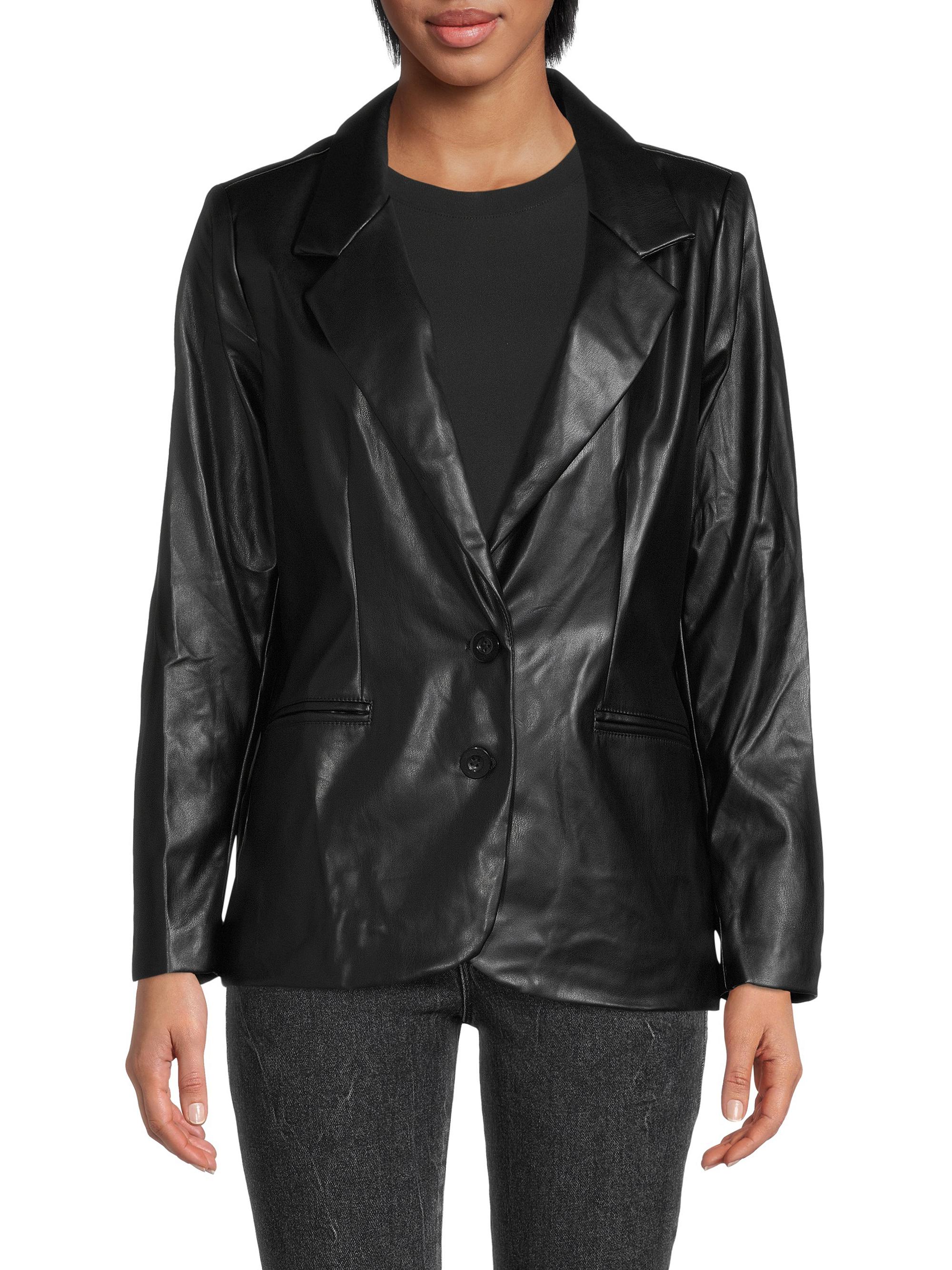 Click here for Bcbgeneration Womens Faux Leather Boyfriend Blazer... prices