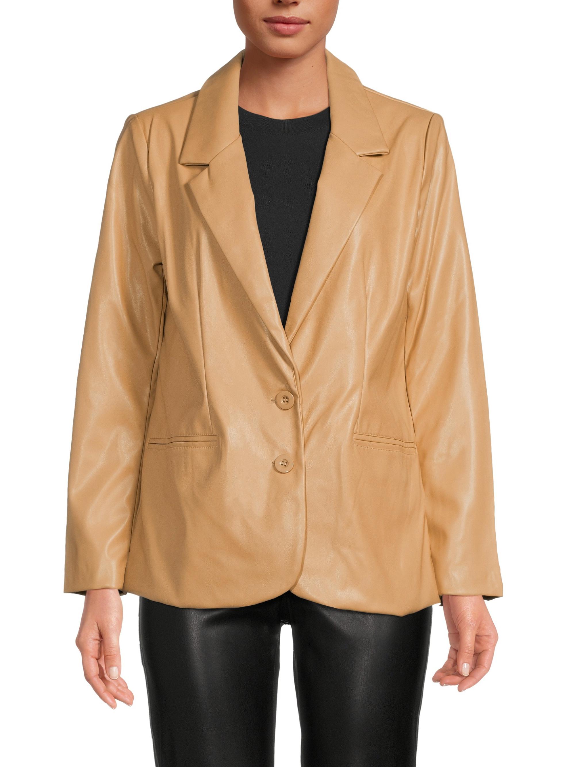 Click here for Bcbgeneration Womens Faux Leather Boyfriend Blazer... prices