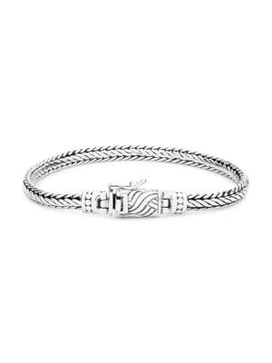 Eli Pebble Sterling Silver Textured Lock Bracelet on SALE | Saks OFF 5TH