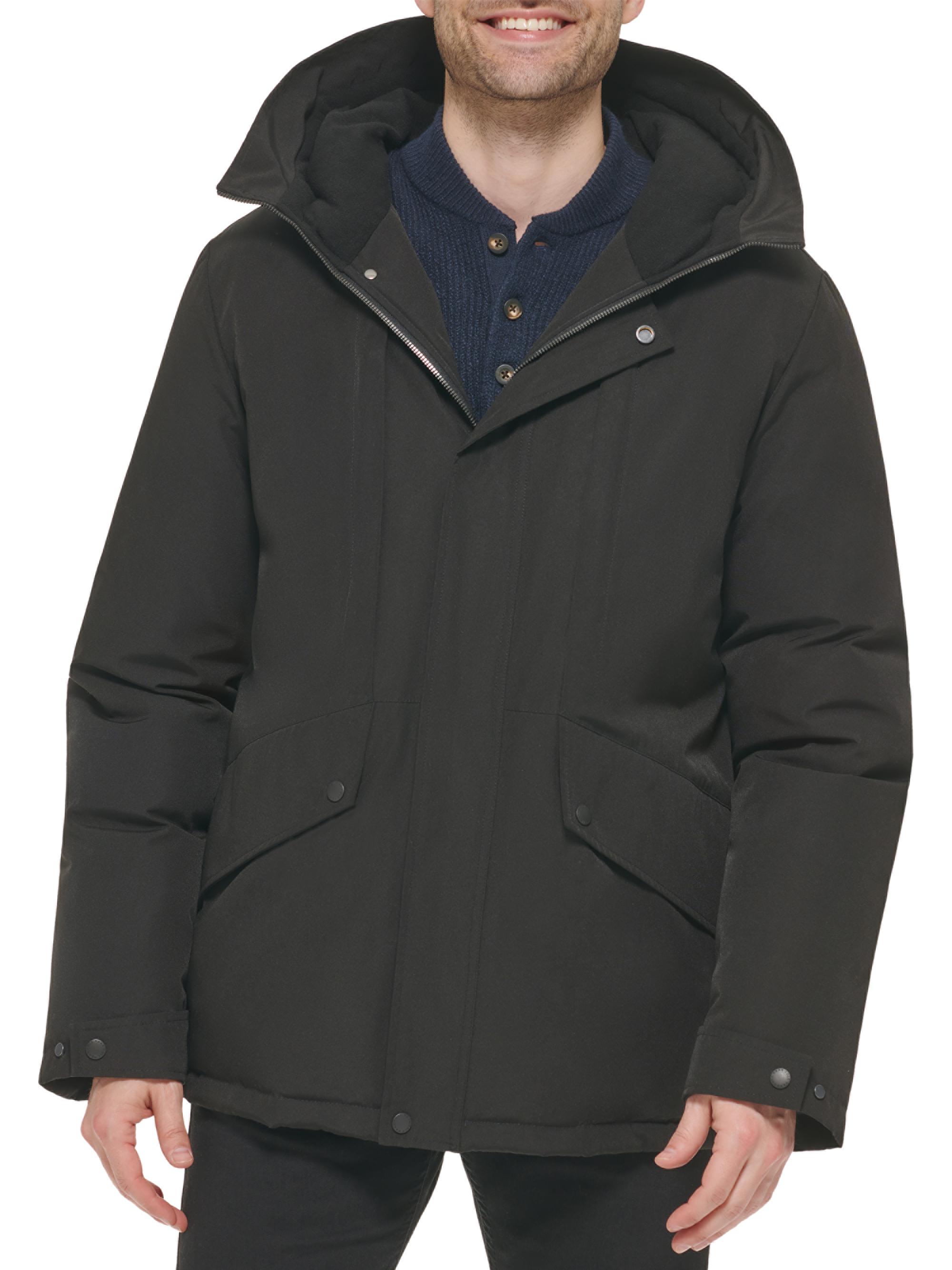 Click here for Cole Haan Mens Hooded Down Jacket - Black - Size X... prices