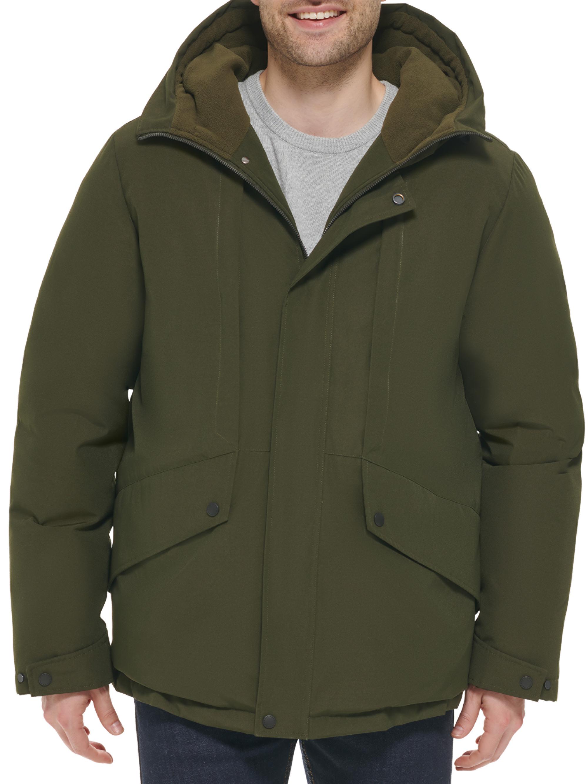 Click here for Cole Haan Mens Hooded Down Jacket - Olive - Size M prices
