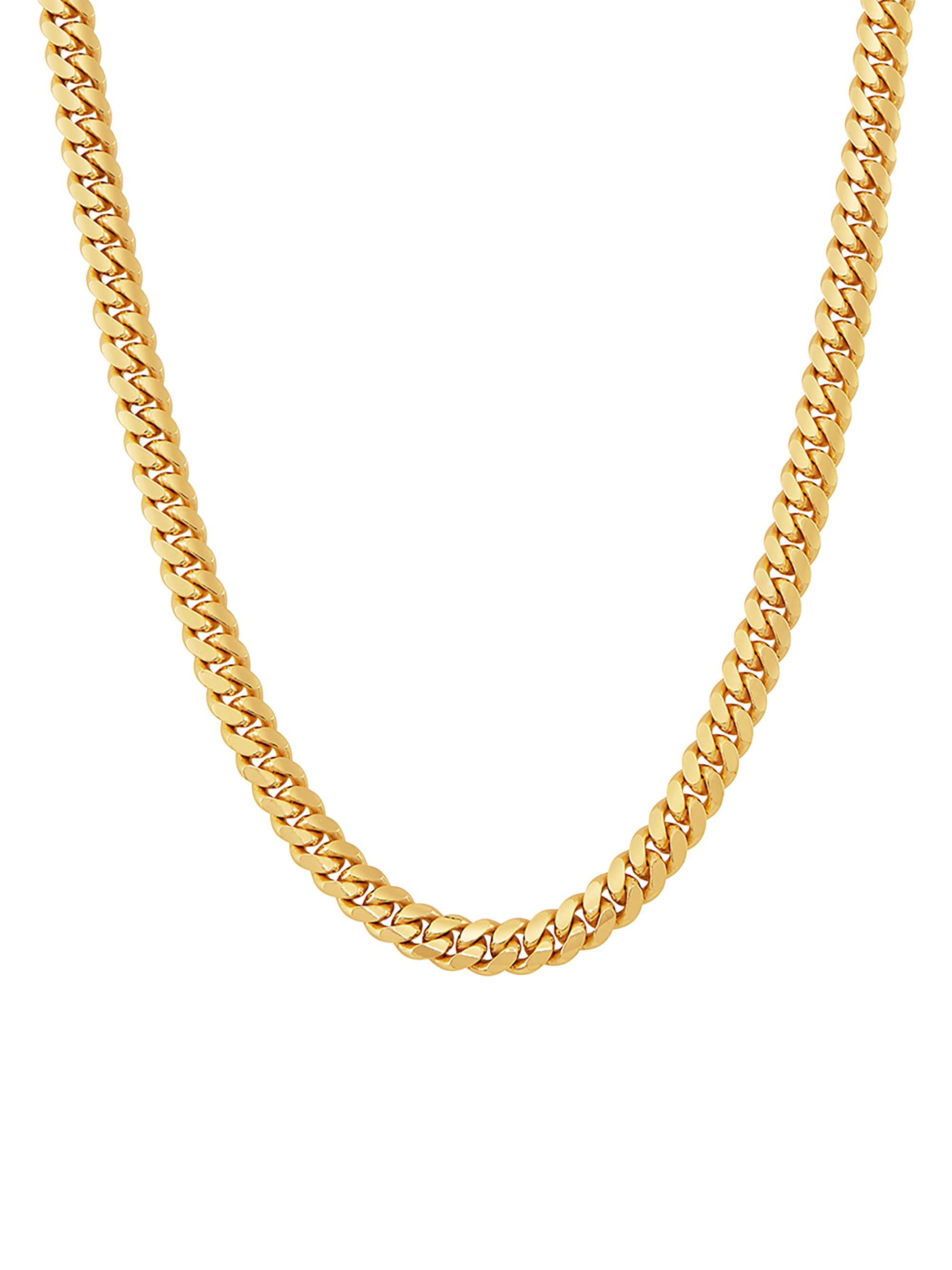 Click here for Cuban Link 24 Chain Necklace in 18k Gold-Plated St... prices