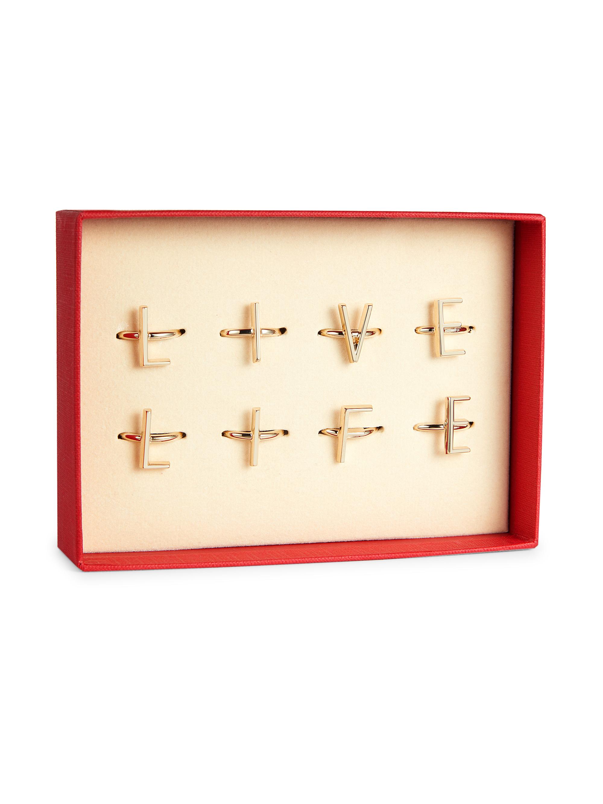 Click here for Valentino Garavani Womens 8-Piece Goldtone Live Li... prices