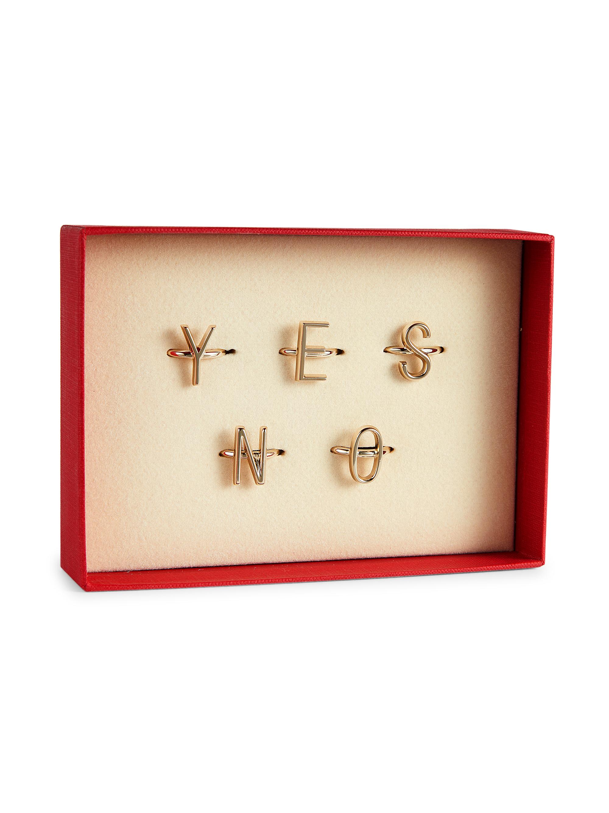 Click here for Valentino Garavani Womens 5-Piece Goldtone Yes No... prices