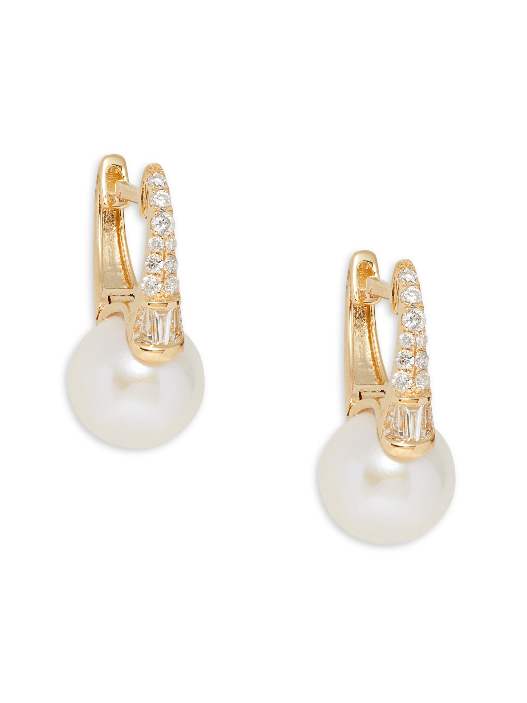 Click here for Effy Womens 14K Yellow Gold  9MM Round Freshwater... prices