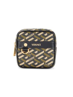 Versace Logo Monogram Leather Clutch on SALE | Saks OFF 5TH