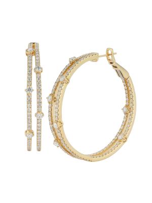 Nephora 14K Yellow Gold & 3.05 TCW Diamond Hoop Earrings on SALE | Saks ...