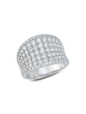 Nephora 14K White Gold & 2.3 TCW Diamond Curved Ring on SALE | Saks OFF 5TH