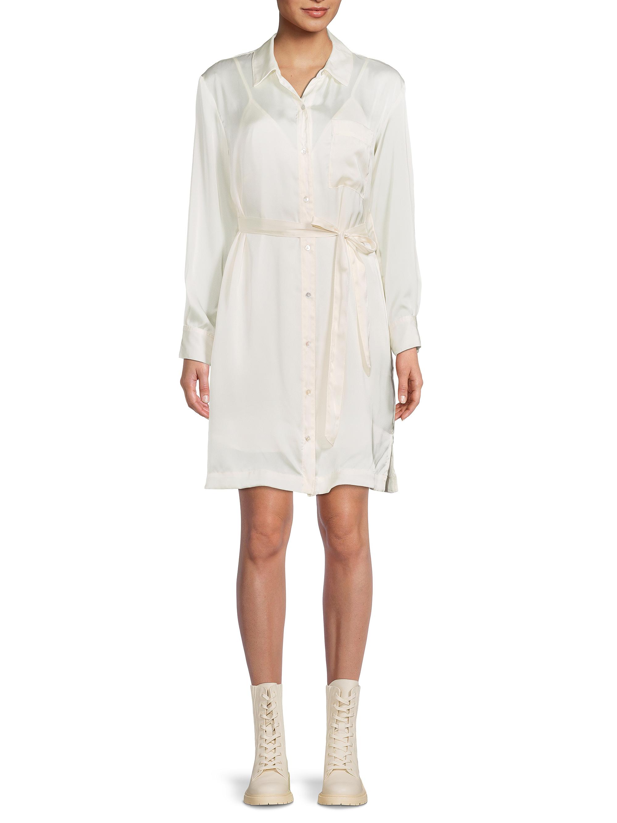 Click here for Bailey 44 Womens Kalia Belted Satin Shirtdress - C... prices