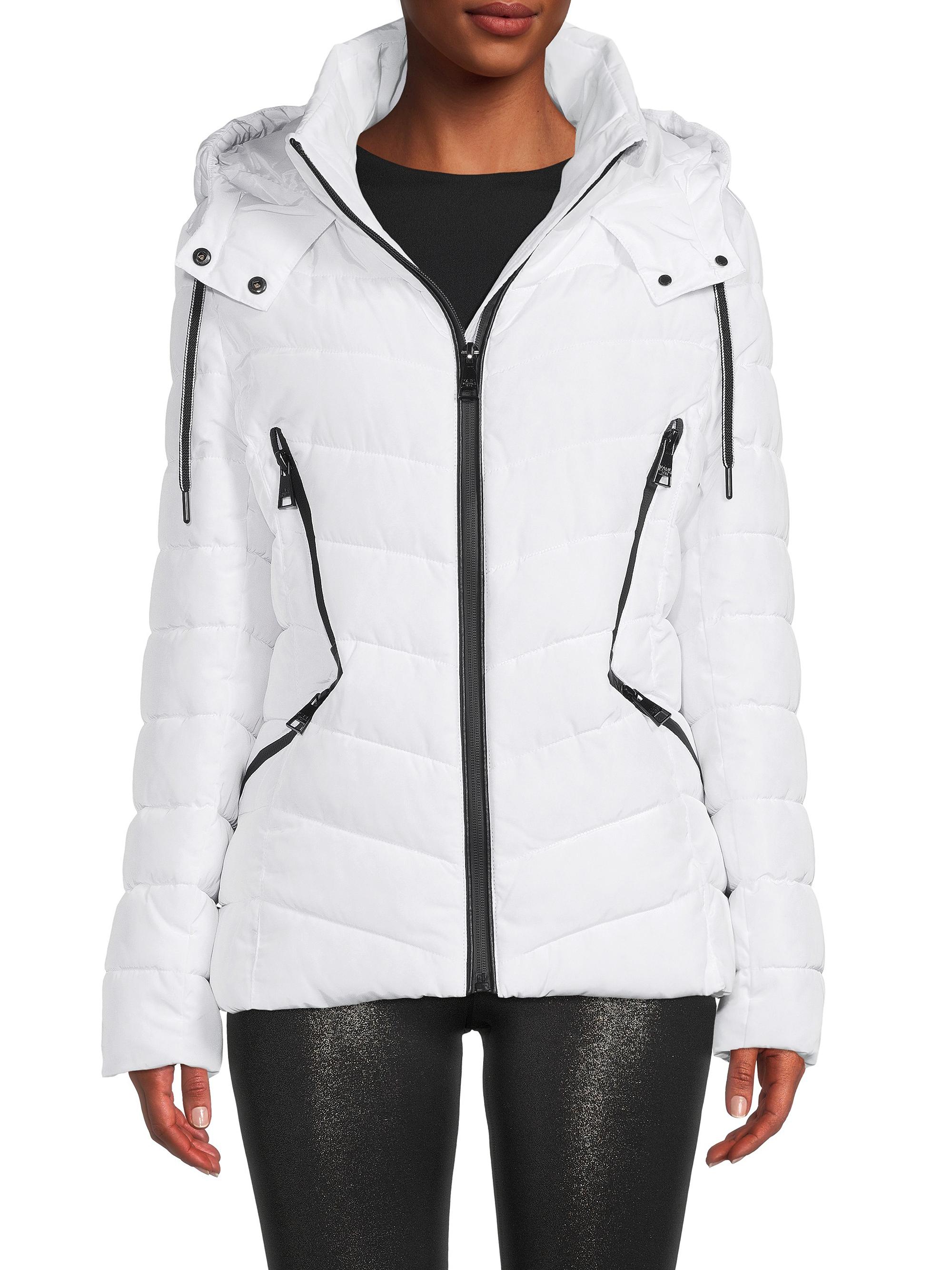 Click here for Karl Lagerfeld Paris Womens Hooded Puffer Jacket -... prices