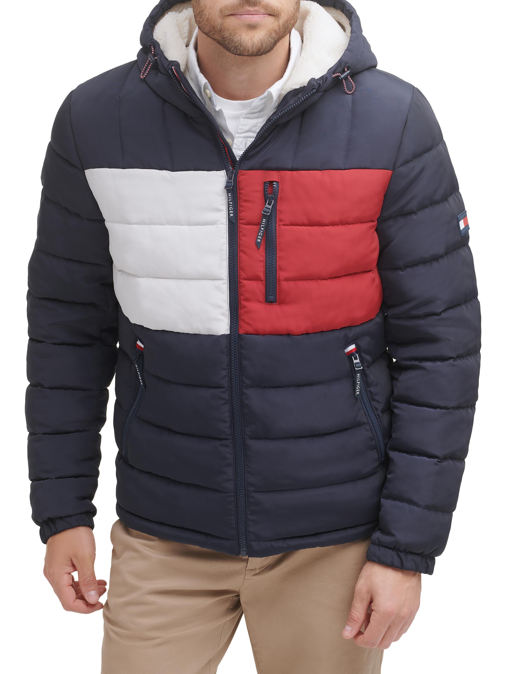 Click here for Tommy Hilfiger Mens Faux Fur Hooded Puffer Jacket... prices