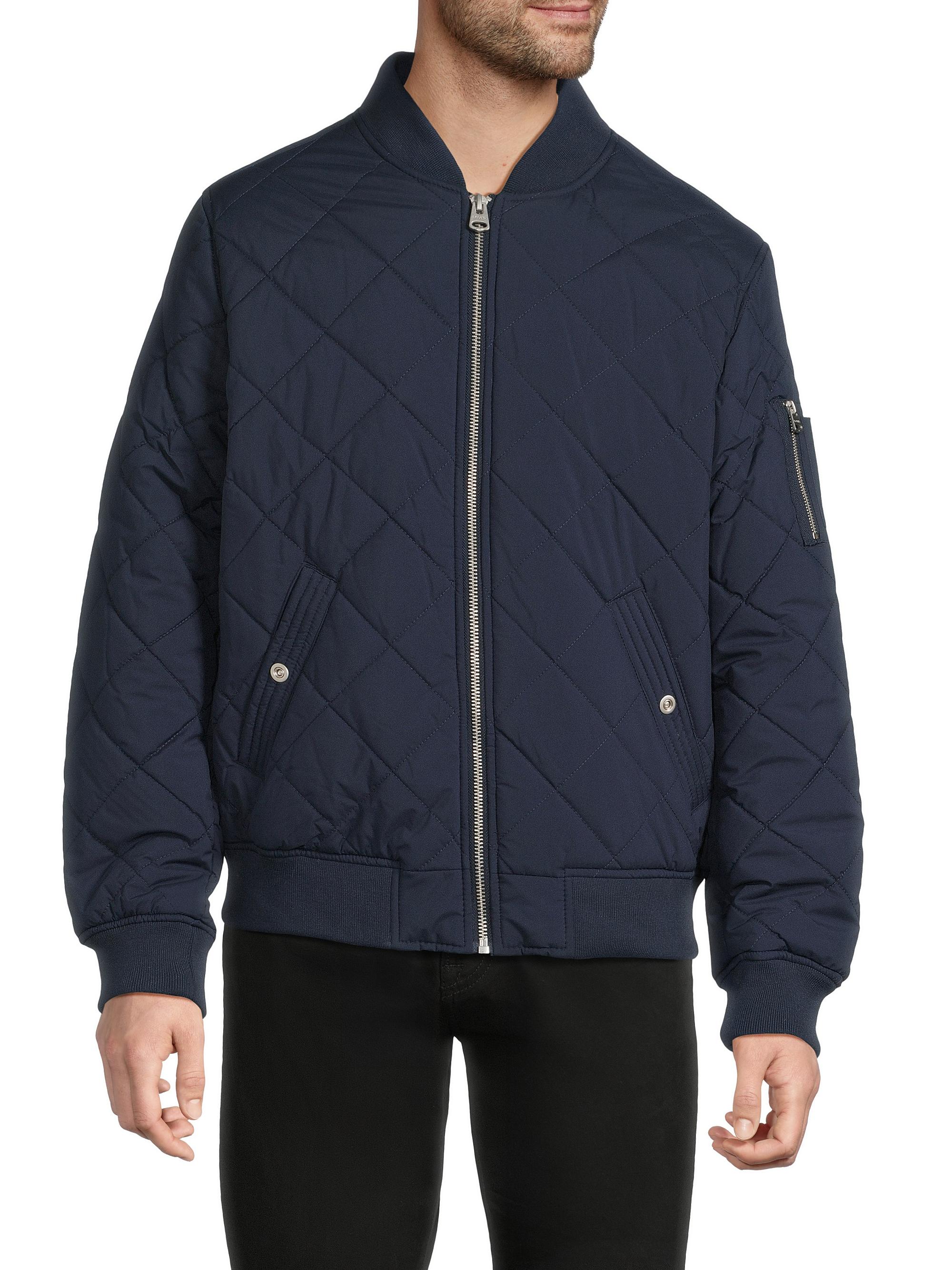 Levis Mens Quilted Fashion Bomber Jacket - Navy