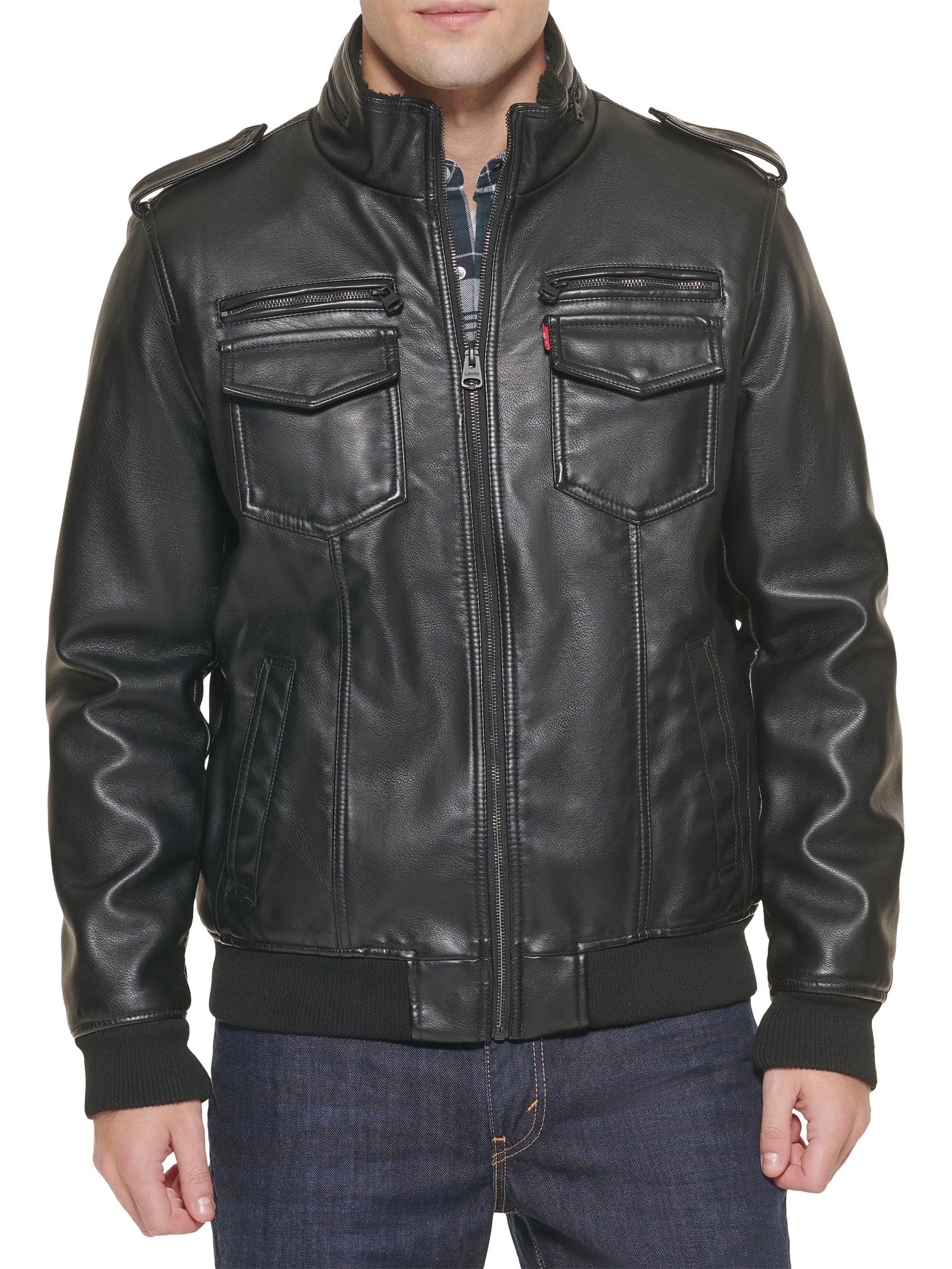Click here for Mens Levis(R) Faux Leather Bomber Jacket prices
