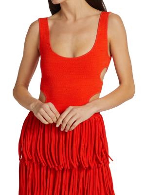 Proenza Schouler Knit Side Cut Out Bodysuit on SALE | Saks OFF 5TH