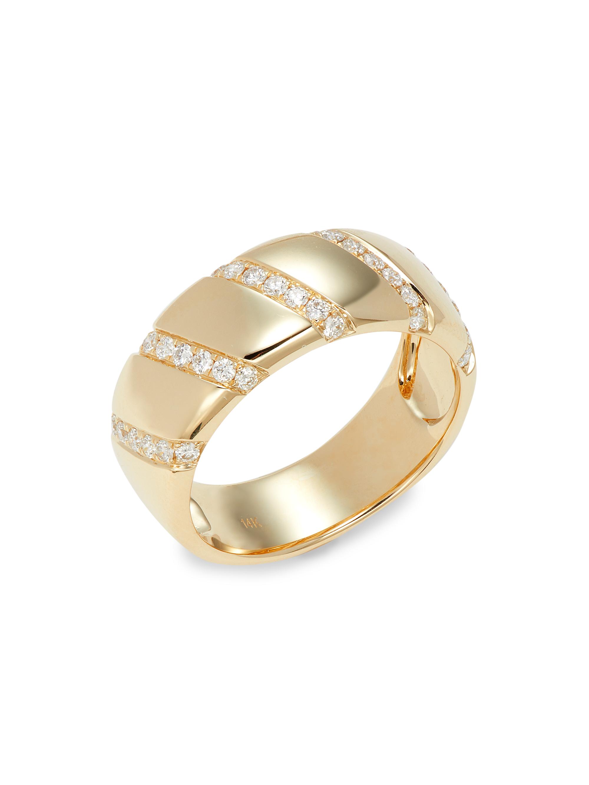 Click here for Saks Fifth Avenue Womens 14K Yellow Gold & 0.38 TC... prices