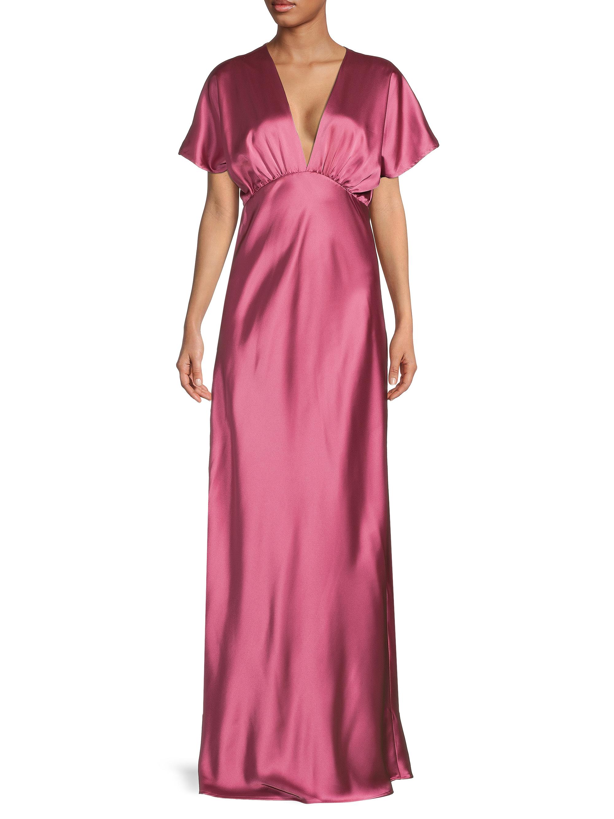 Click here for Renee C. Womens Satin Gown - Dark Pink - Size S prices