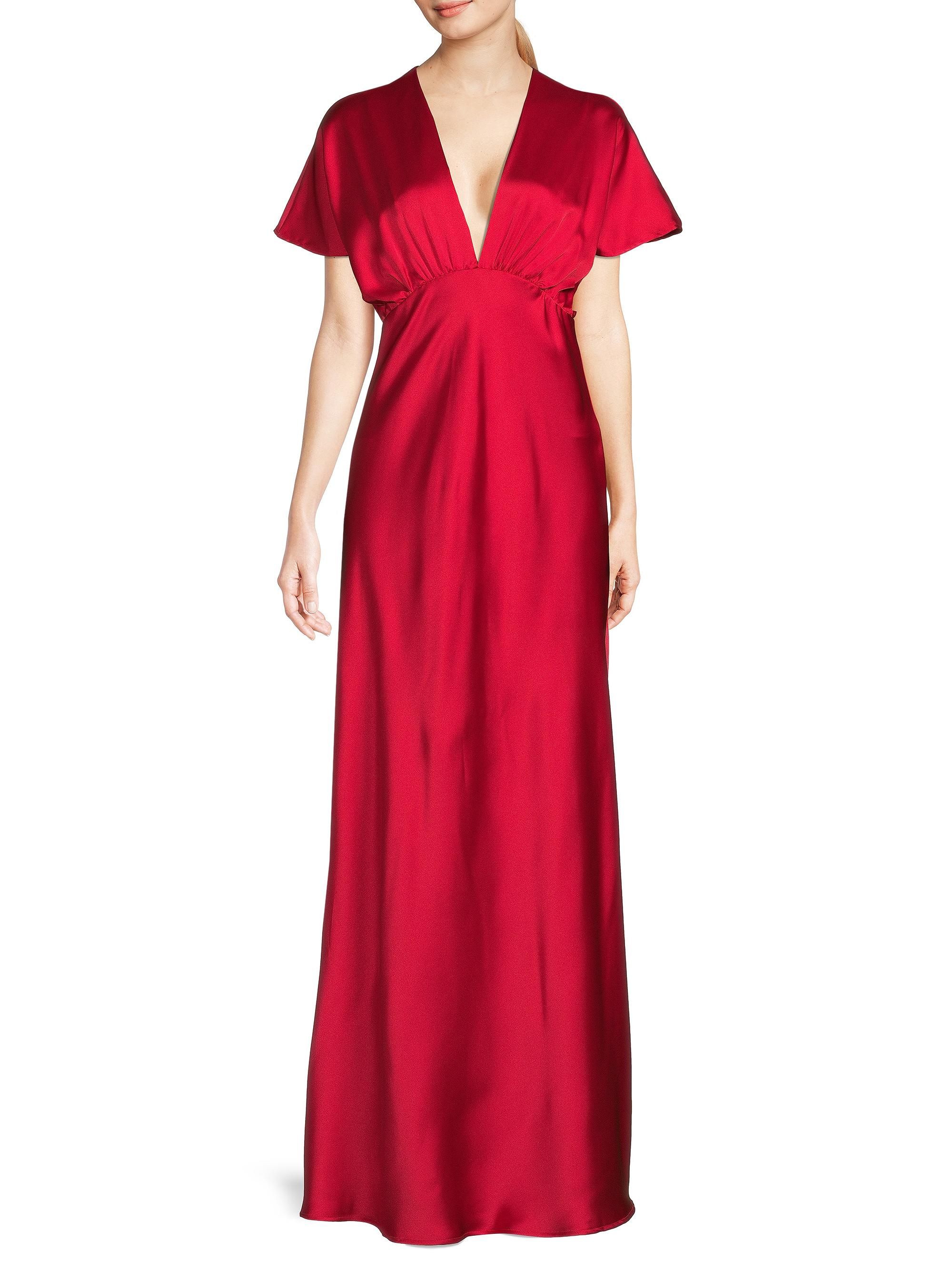 Click here for Renee C. Womens Satin Gown - Red - Size M prices
